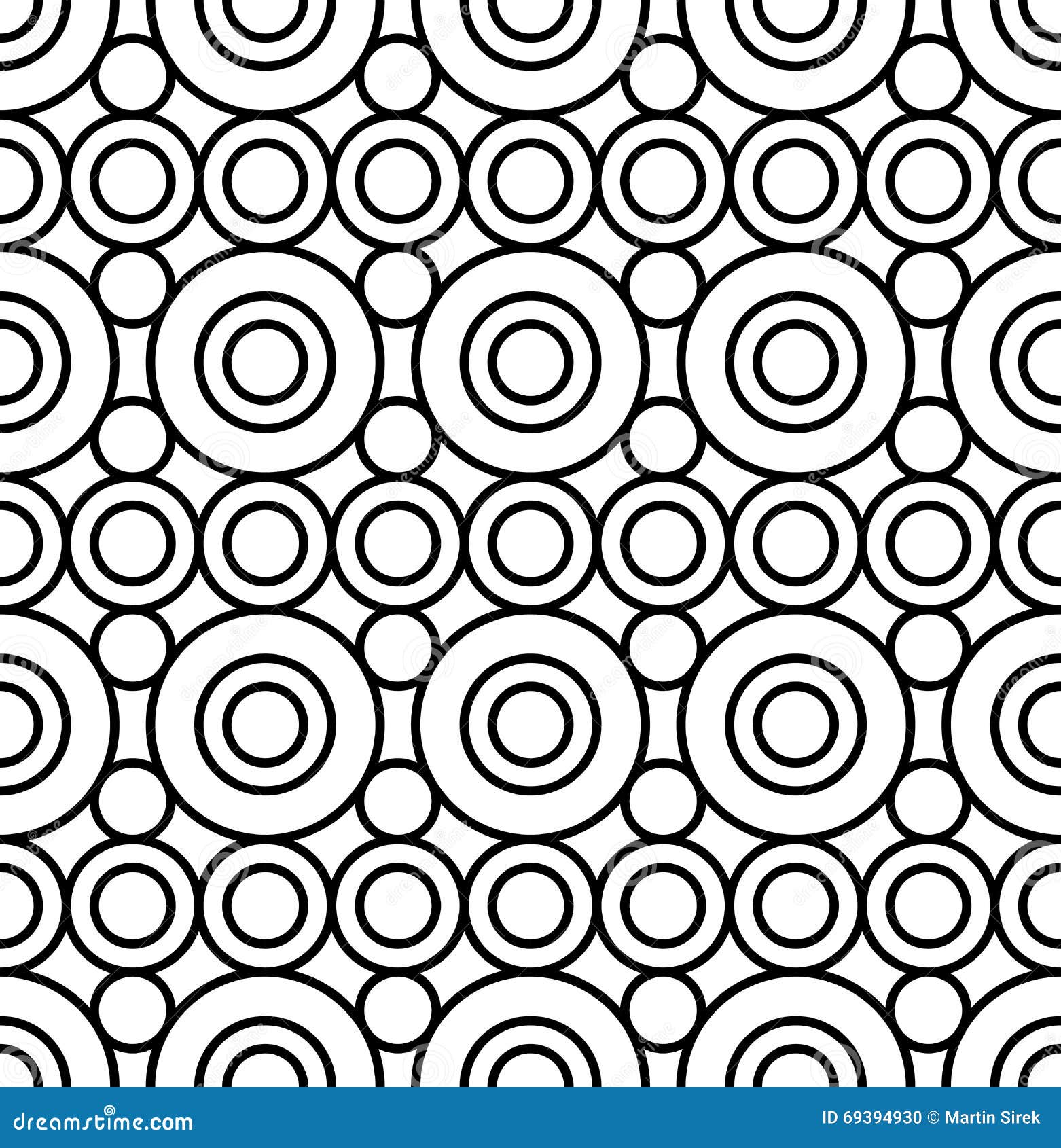 Vector Modern Seamless Geometry Pattern Circles, Black and White ...