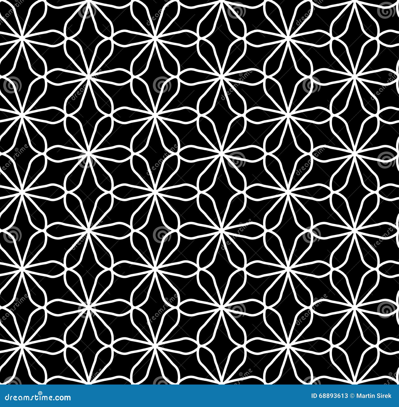 Vector Modern Seamless Geometry Pattern Flower of Life, Black and White ...