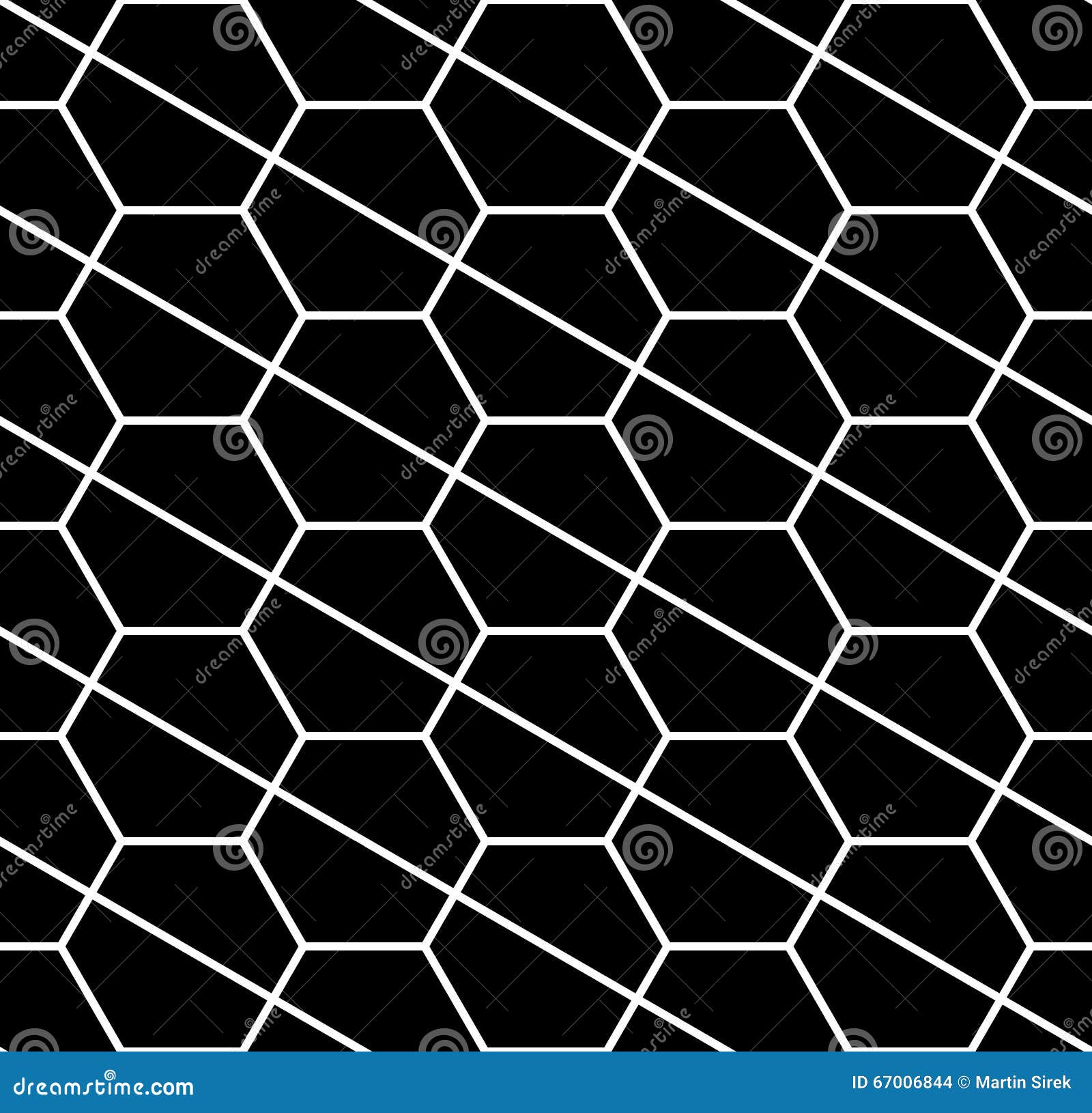 Vector Modern Seamless Geometry Pattern Hexagon, Black and White ...