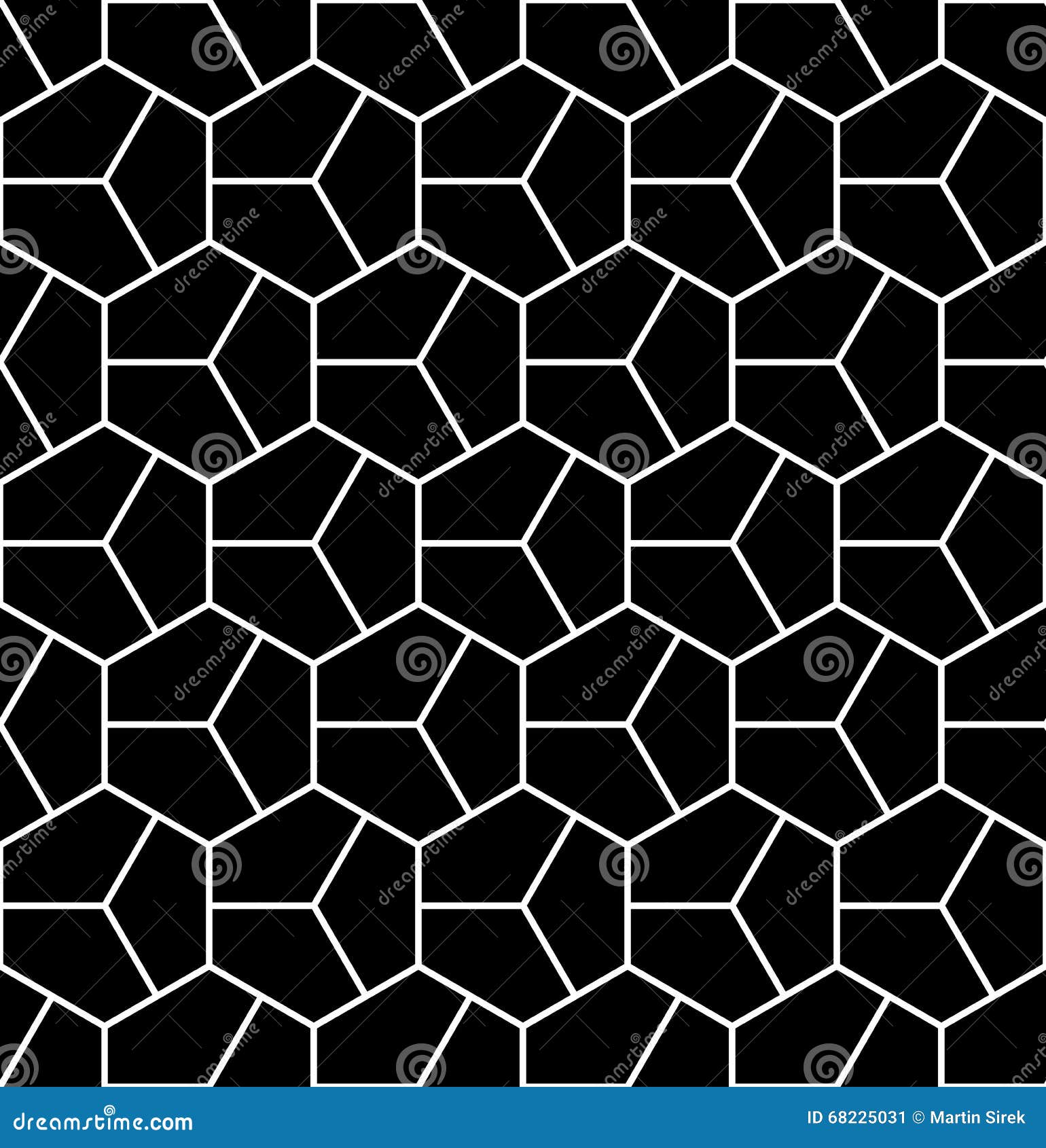 Vector Modern Seamless Geometry Pattern Hexagon, Black and White ...