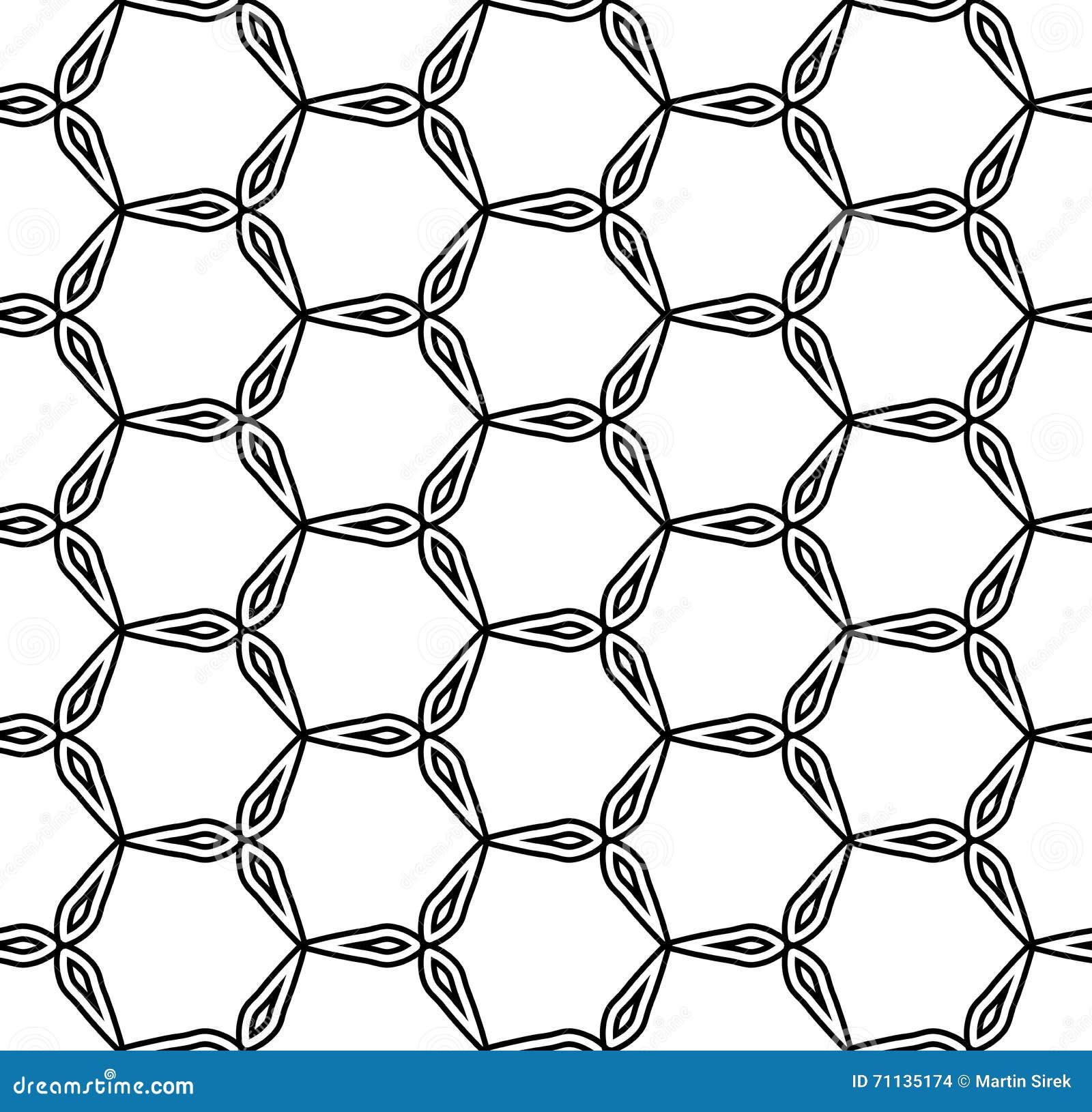 Vector Modern Seamless Geometry Pattern Hexagon, Black and White ...