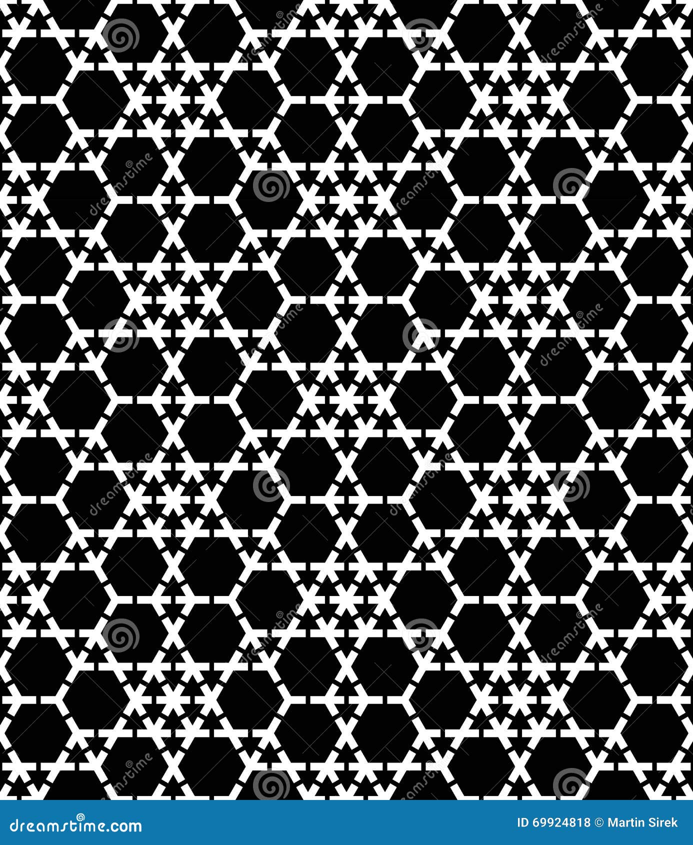 Vector Modern Seamless Geometry Pattern Hexagon, Black and White ...