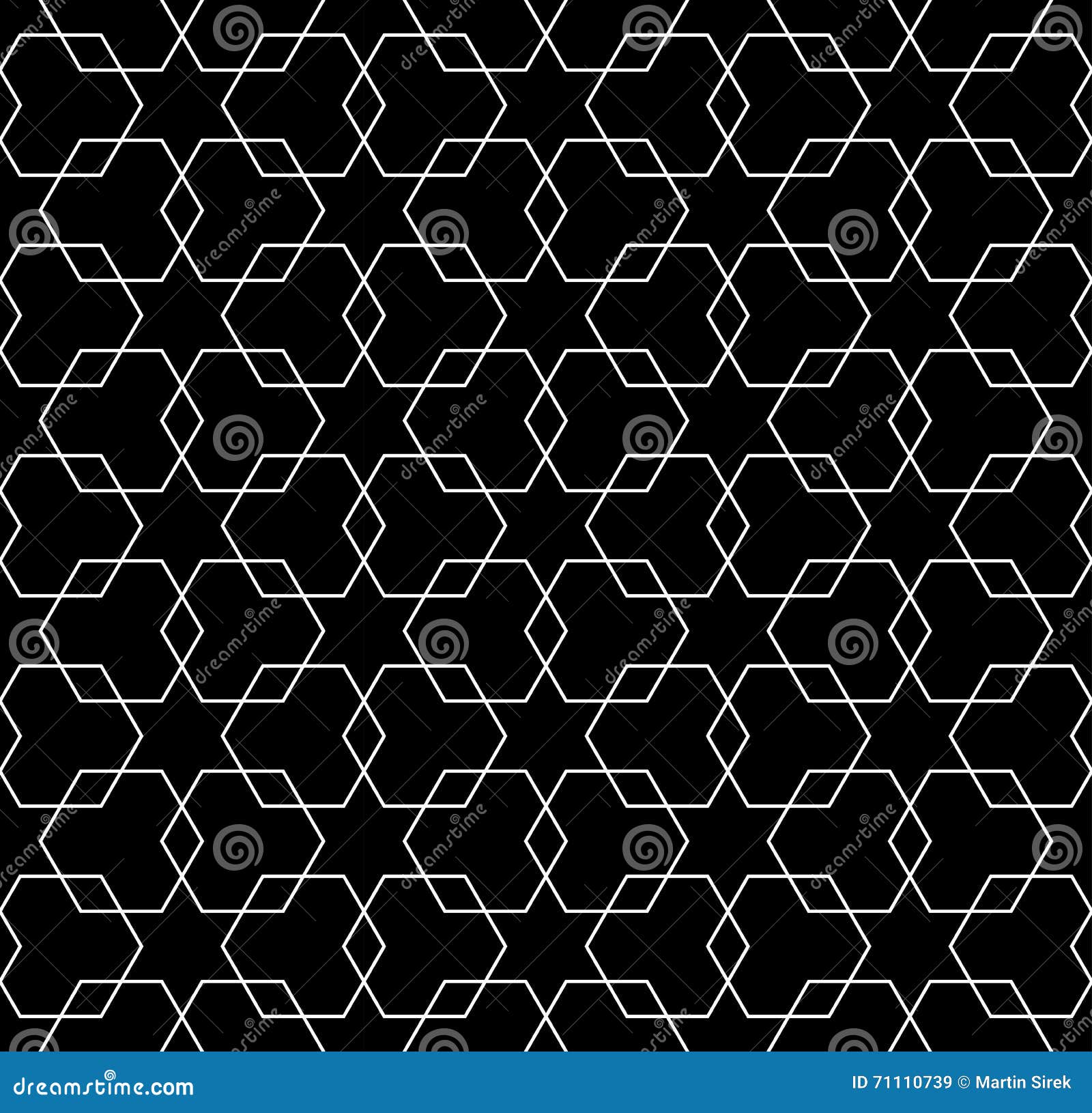Vector Modern Seamless Geometry Pattern Hexagon, Black and White ...