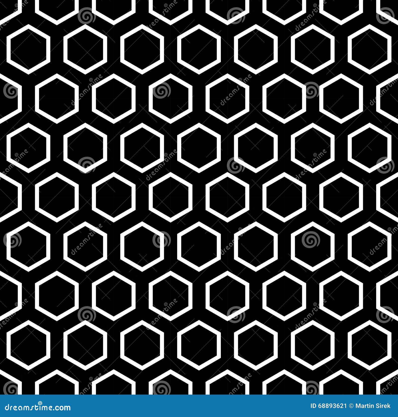 Vector Modern Seamless Geometry Pattern Hexagon, Black and White ...