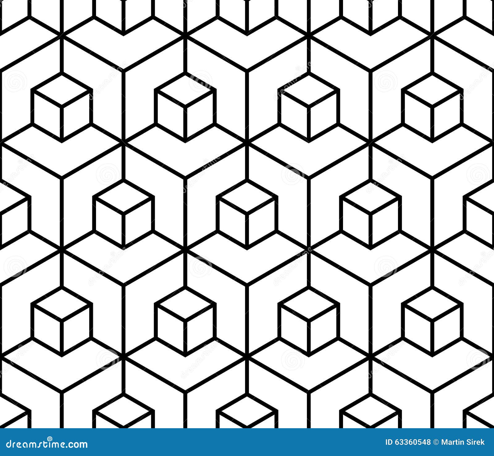 Vector Modern Seamless Geometry Pattern Illusion, Black and White ...