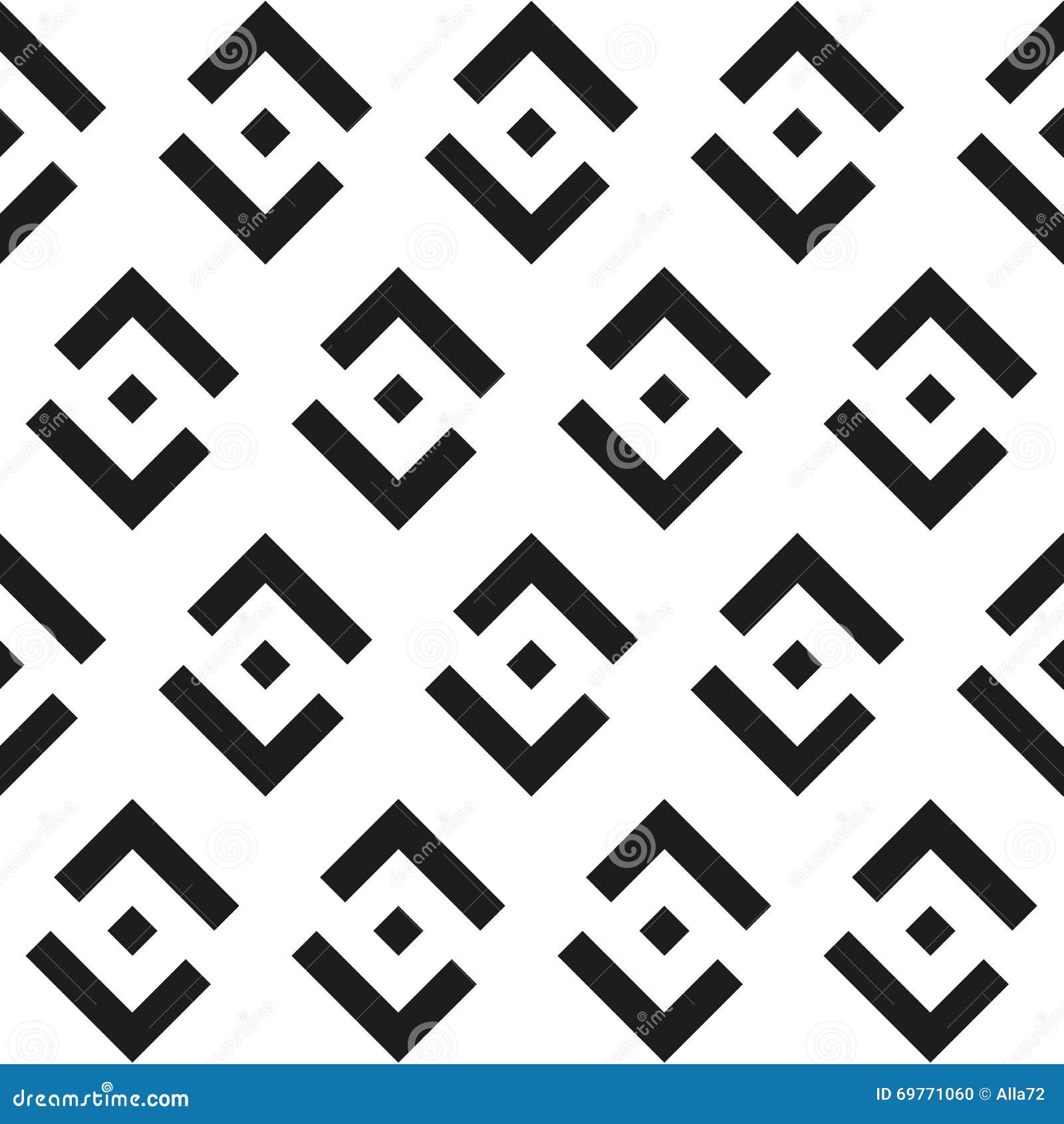 Vector Modern Seamless Geometry Pattern Squares, Black and White Stock Vector - Illustration of ...