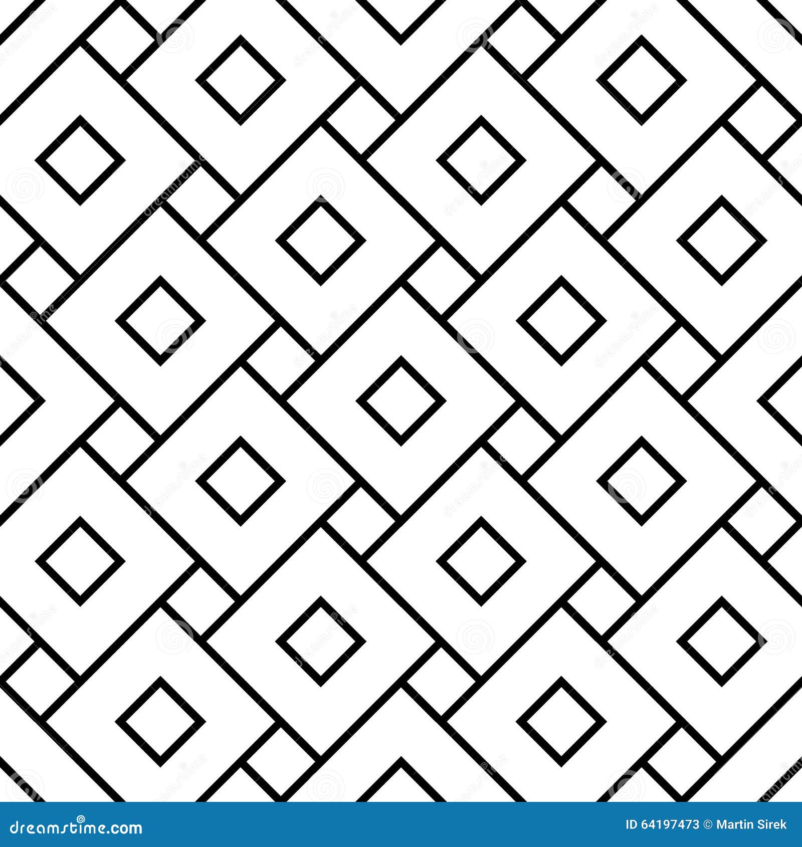 Vector Modern Seamless Geometry Pattern Squares, Black and White Abstract Stock Vector ...