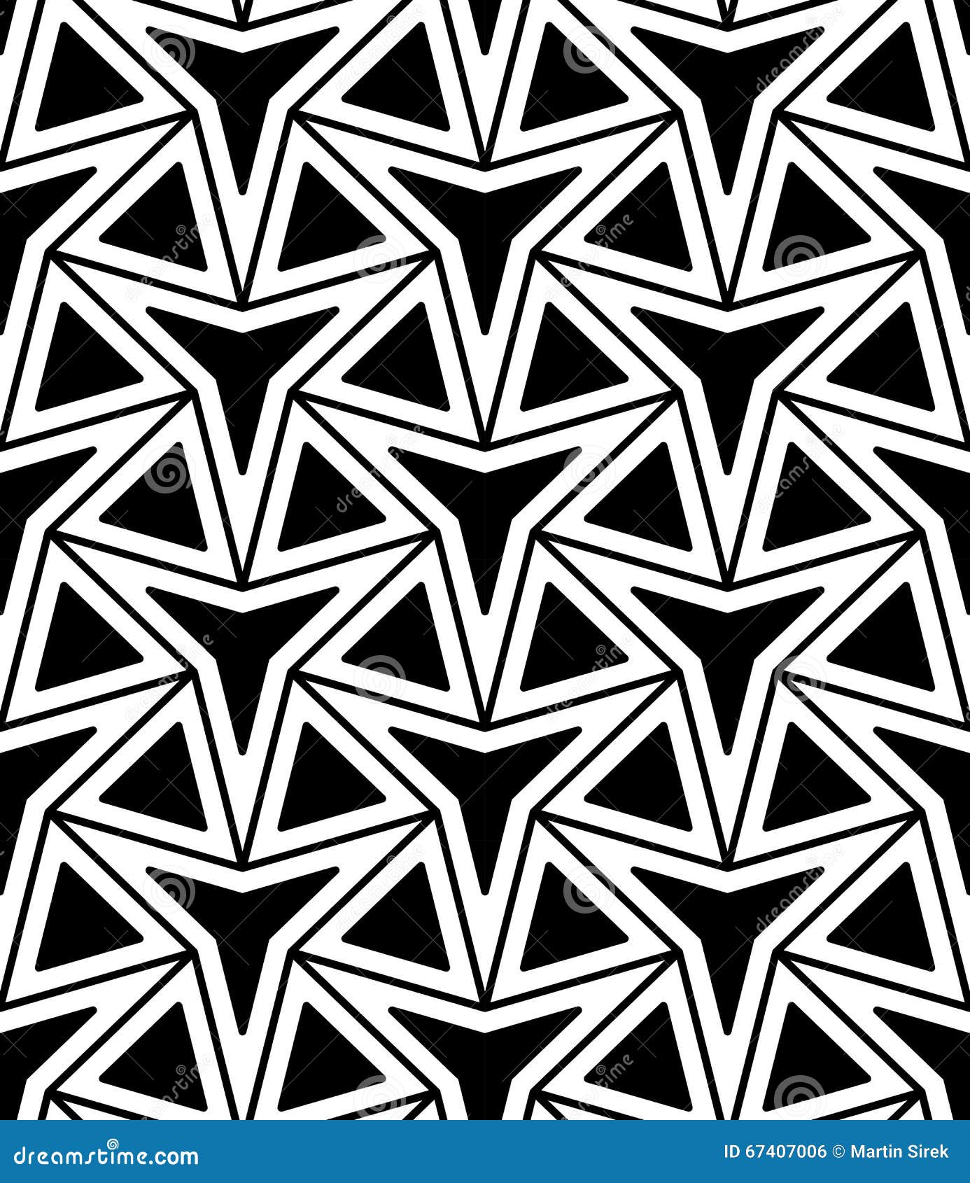 Vector Modern Seamless Geometry Pattern Three Point Star, Black and ...