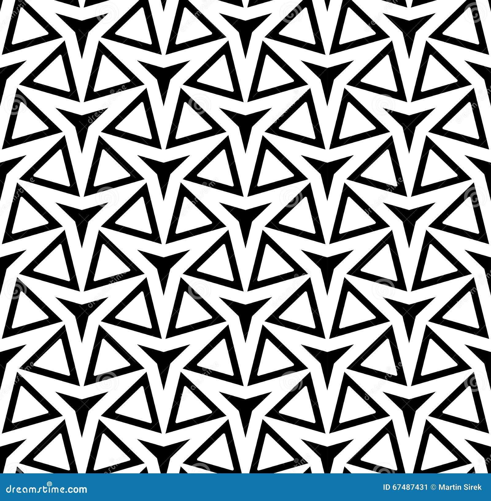 Vector Modern Seamless Geometry Pattern Three Point Star, Black and ...