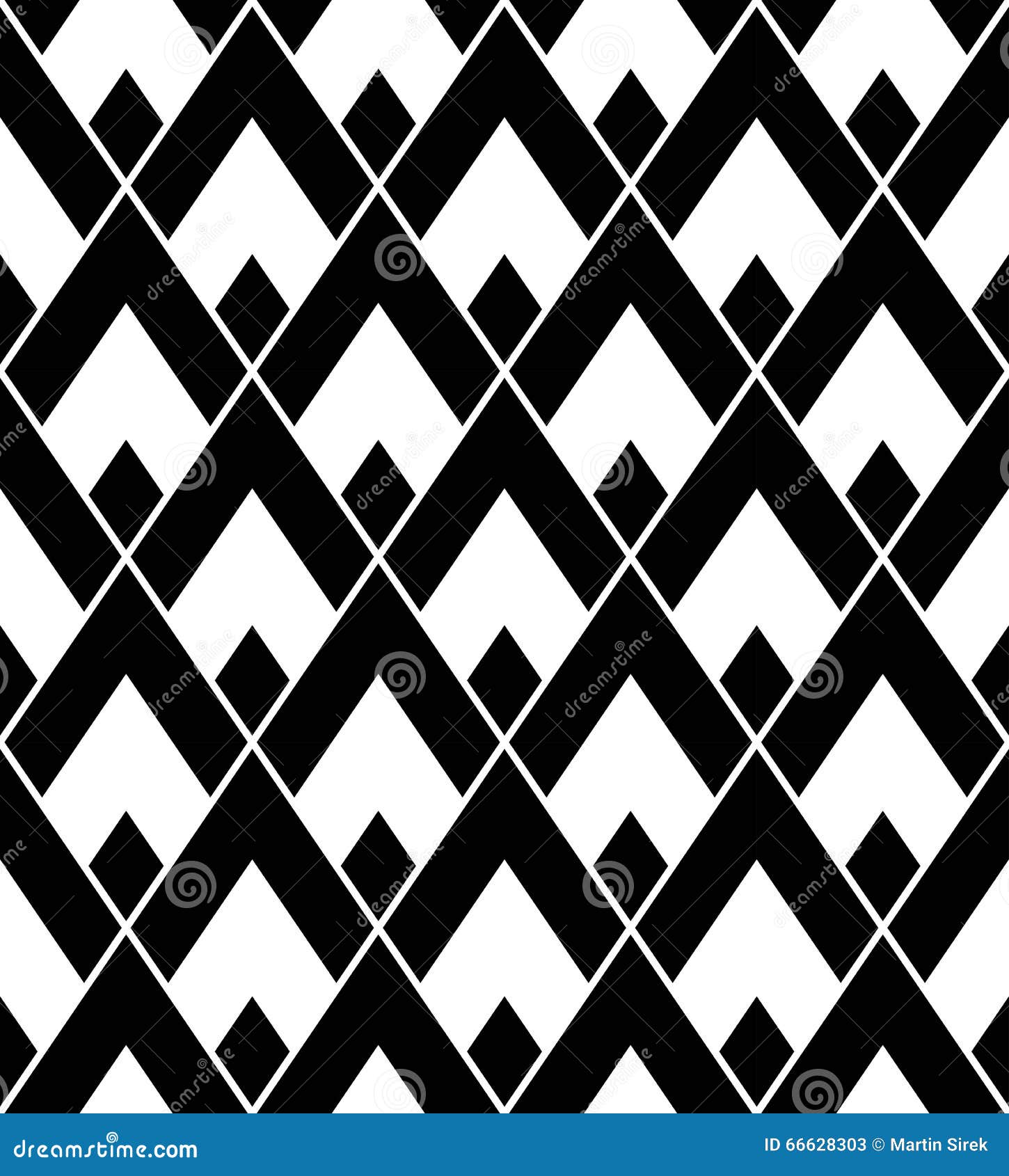 Vector Modern Seamless Geometry Pattern Triangle Black And White