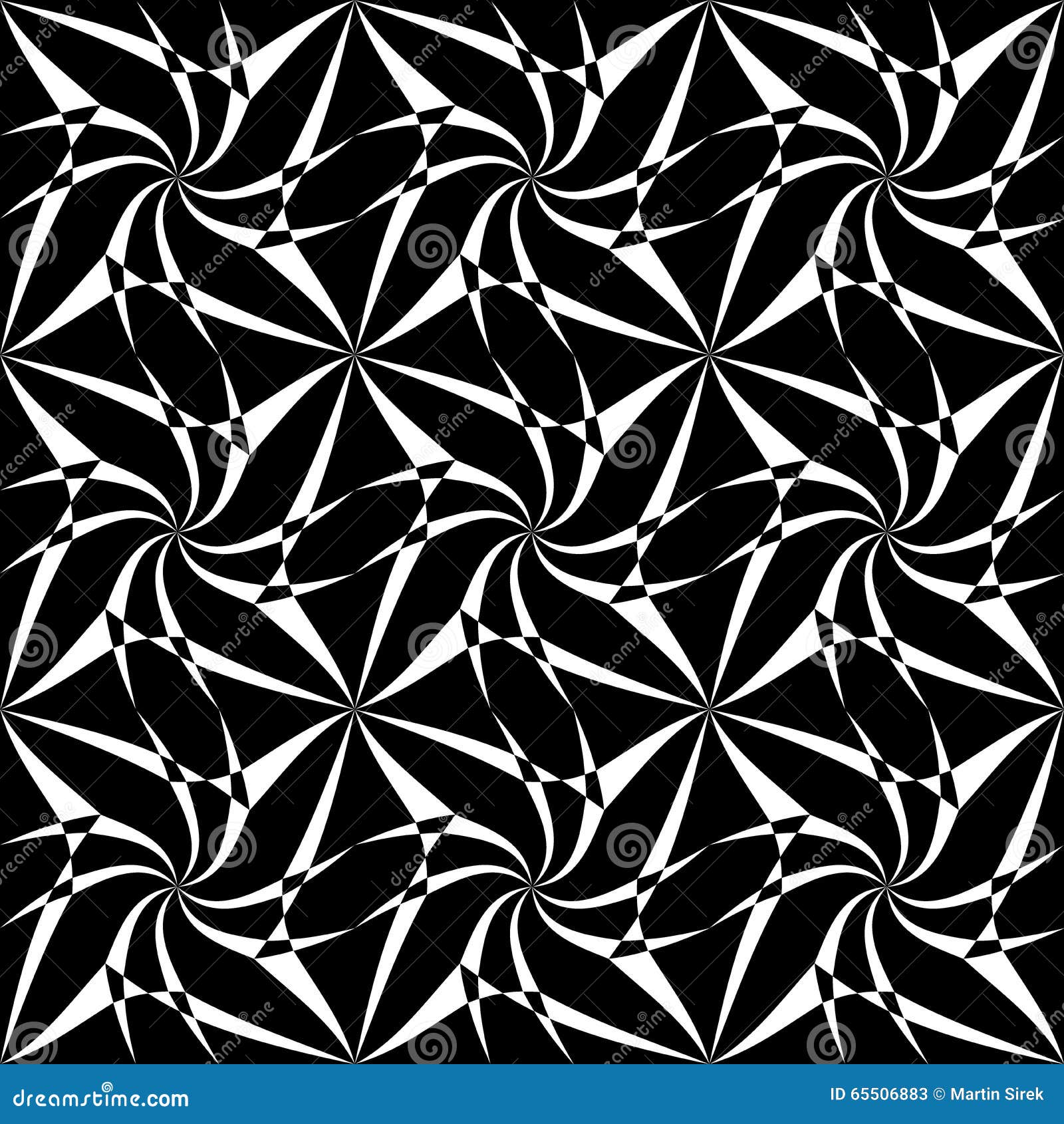 Vector Modern Seamless Geometry Pattern Trippy, Black and White ...