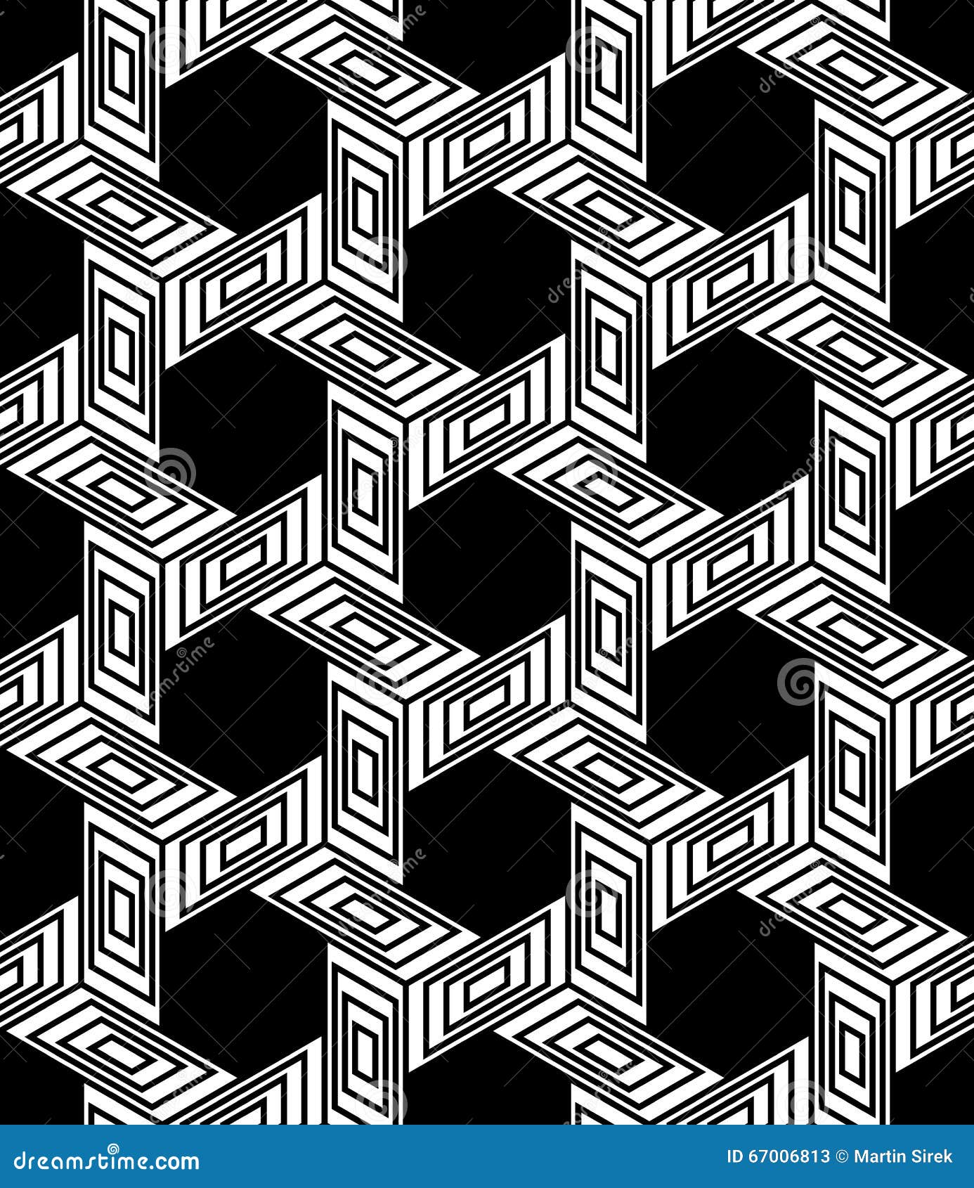 Vector Modern Seamless Geometry Pattern Trippy Black And White
