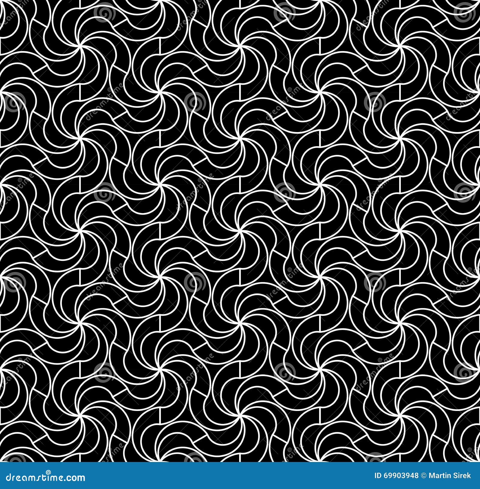 Vector Modern Seamless Geometry Pattern Twirl, Black and White Abstract ...