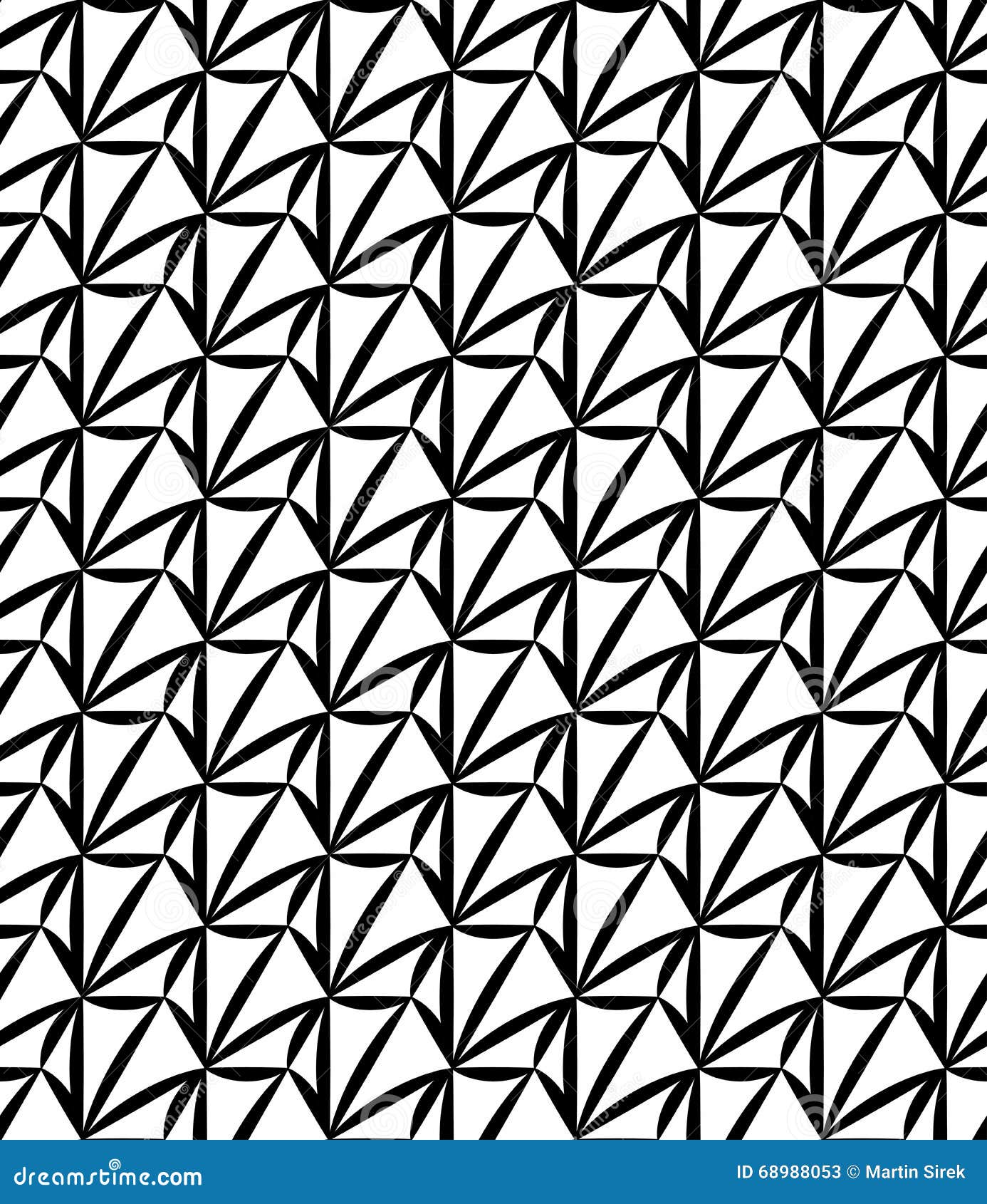 Vector Modern Seamless Geometry Pattern Weird, Black and White Abstract ...