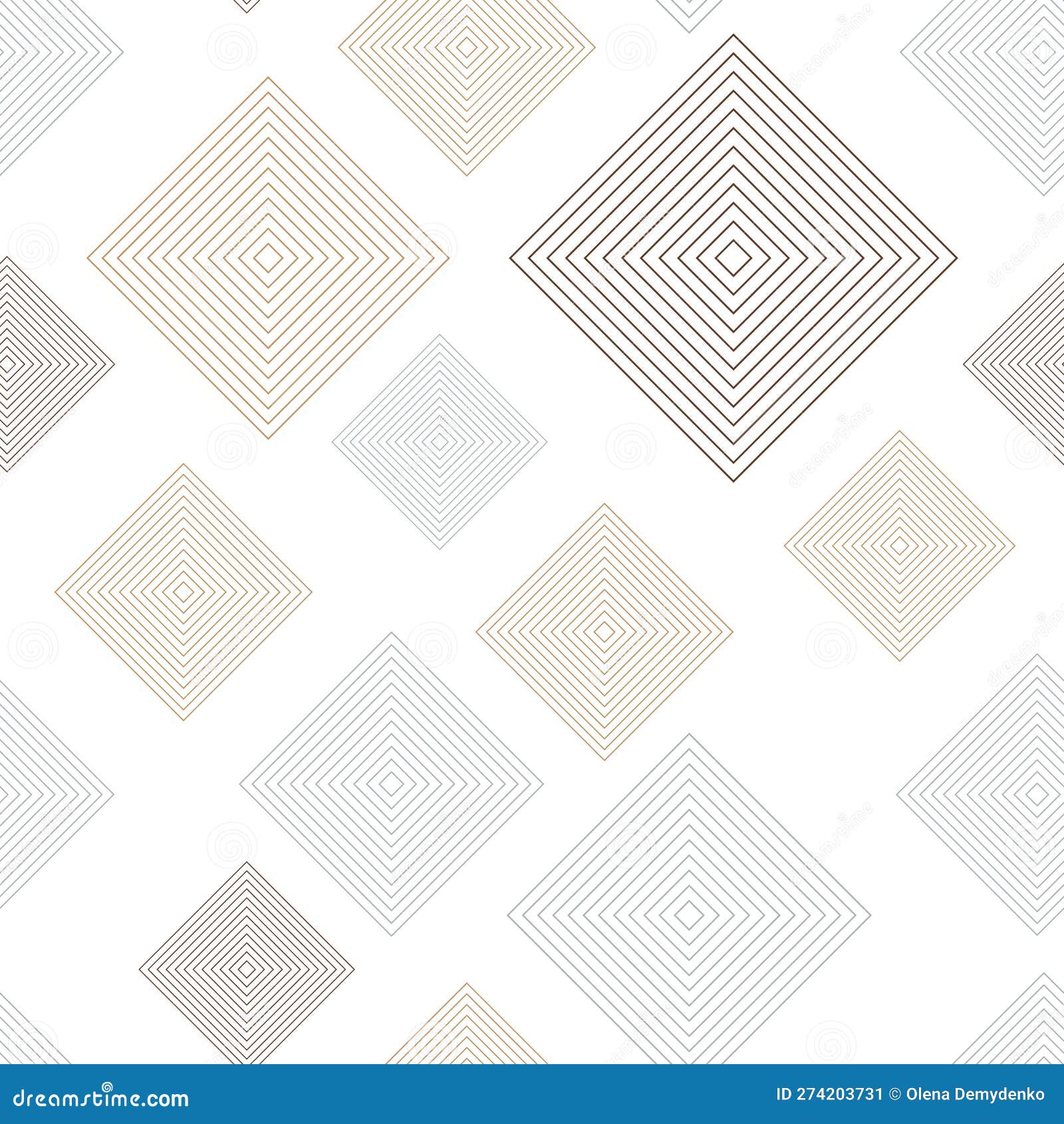 Vector Modern Seamless Geometry Rhombus Seamless Pattern. Random Placed ...