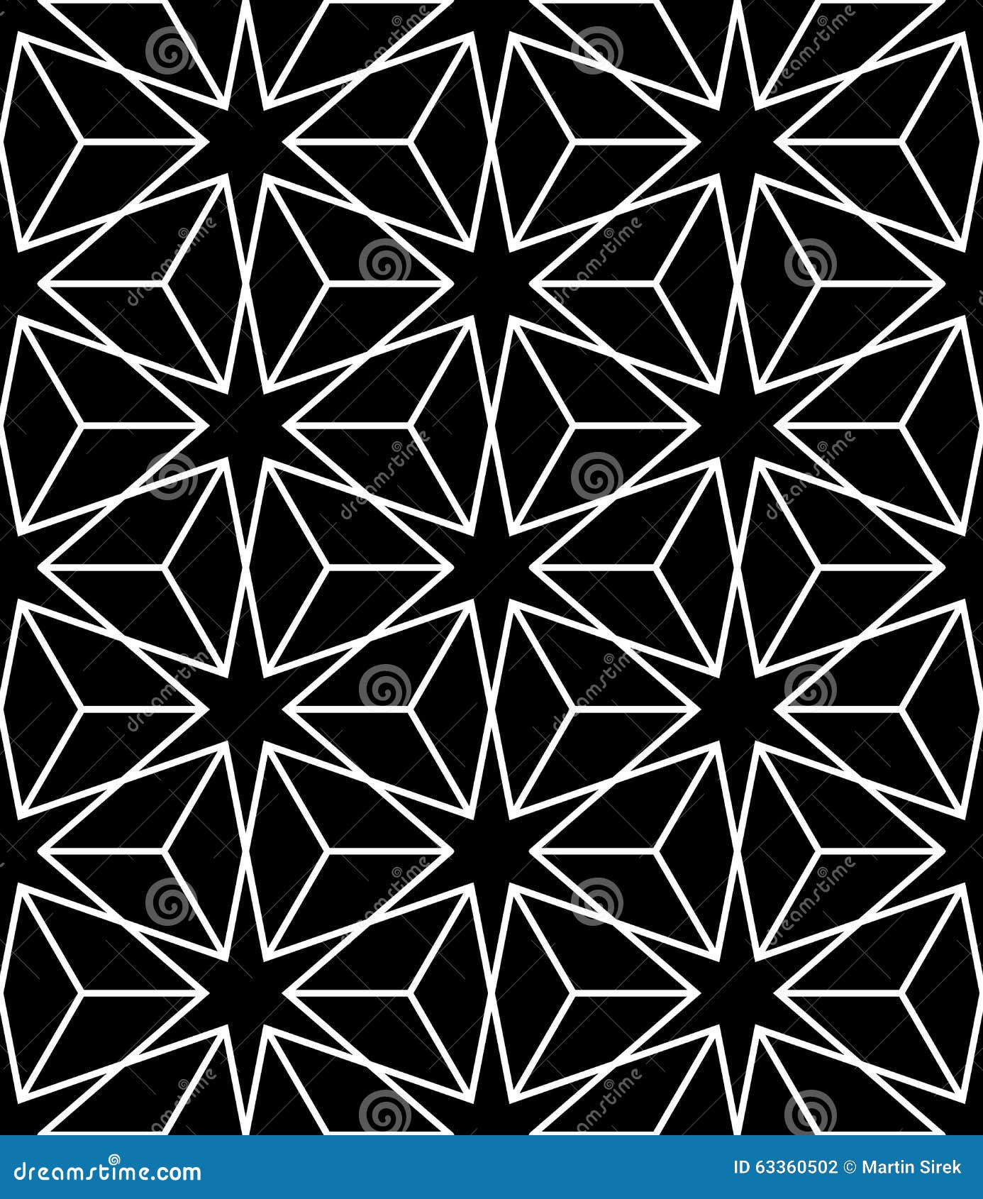 Vector Modern Seamless Sacred Geometry Pattern, Black and White ...
