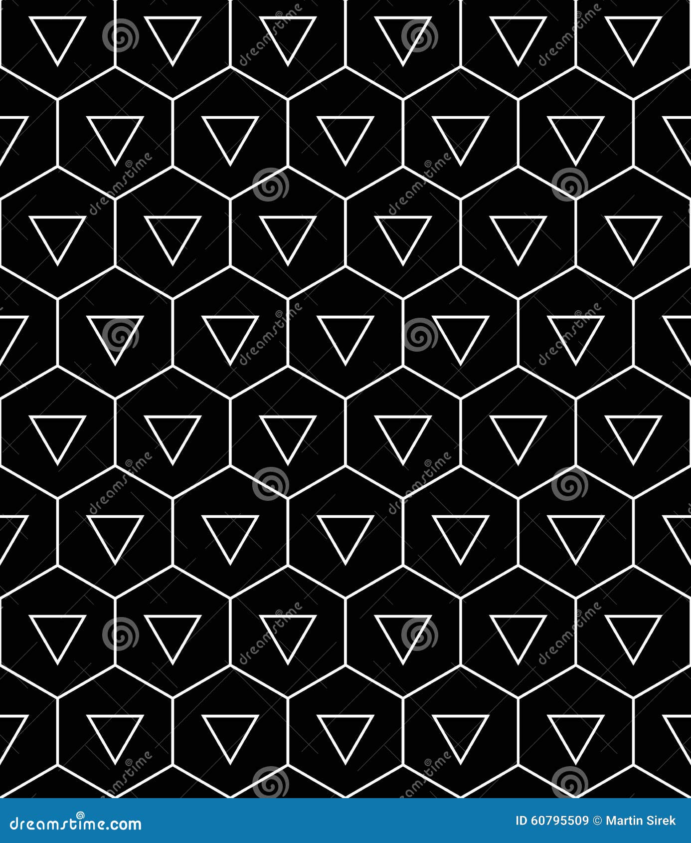 Vector Modern Seamless Sacred Geometry Pattern Hexagon Triangles Stock ...