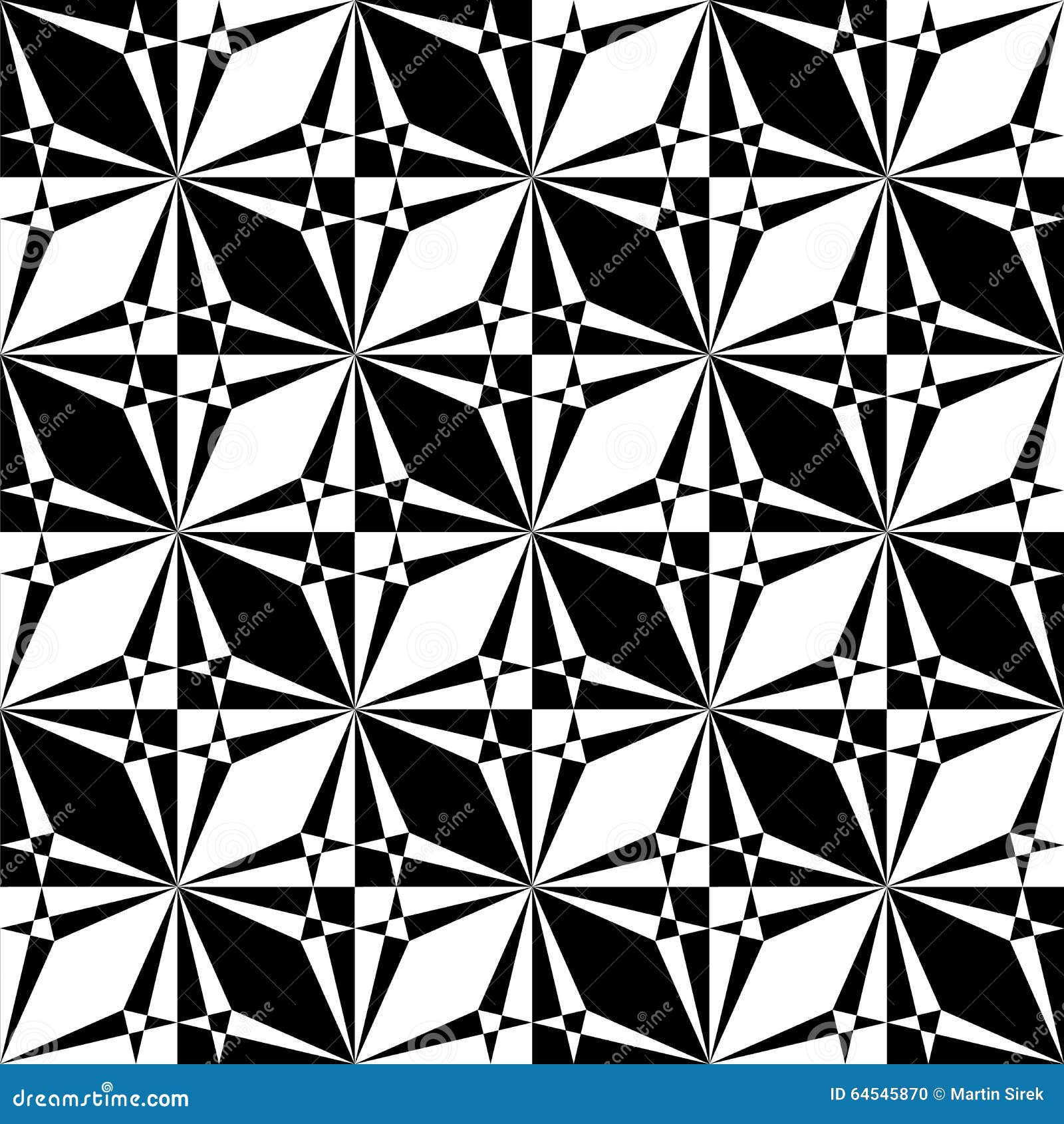 Vector Modern Seamless Sacred Geometry Pattern Polygon Black And