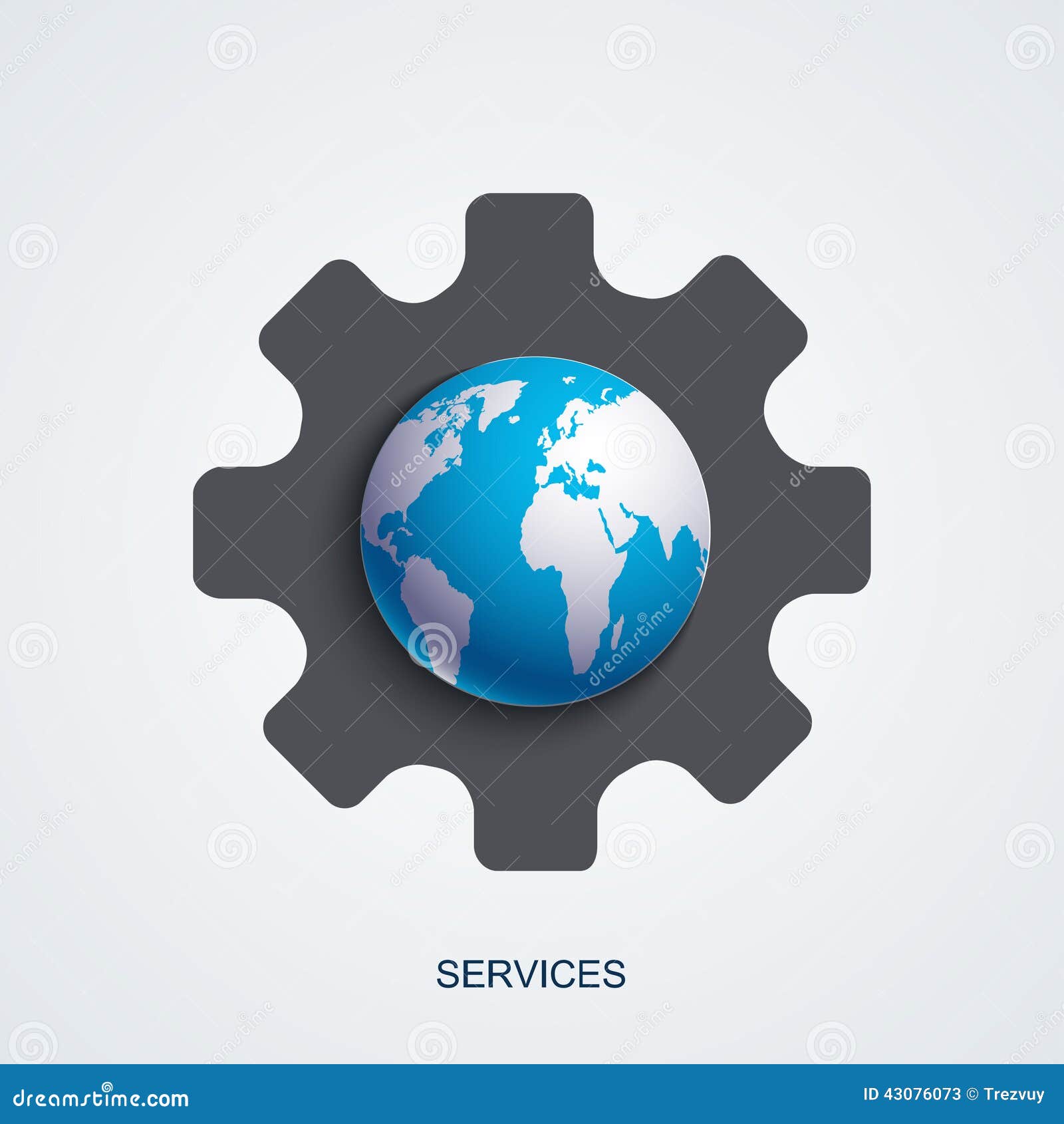 Modern IT Service Logo Design Vector Illustration | CartoonDealer.com ...