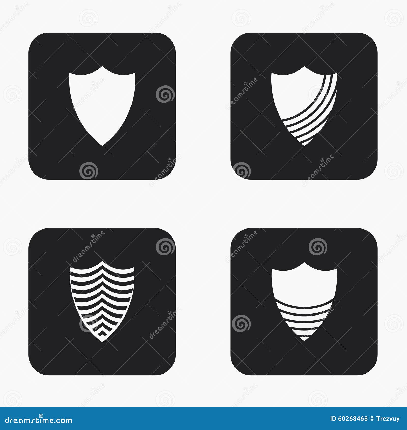 Vector Modern Shield Icons Set Stock Vector - Illustration of insignia ...