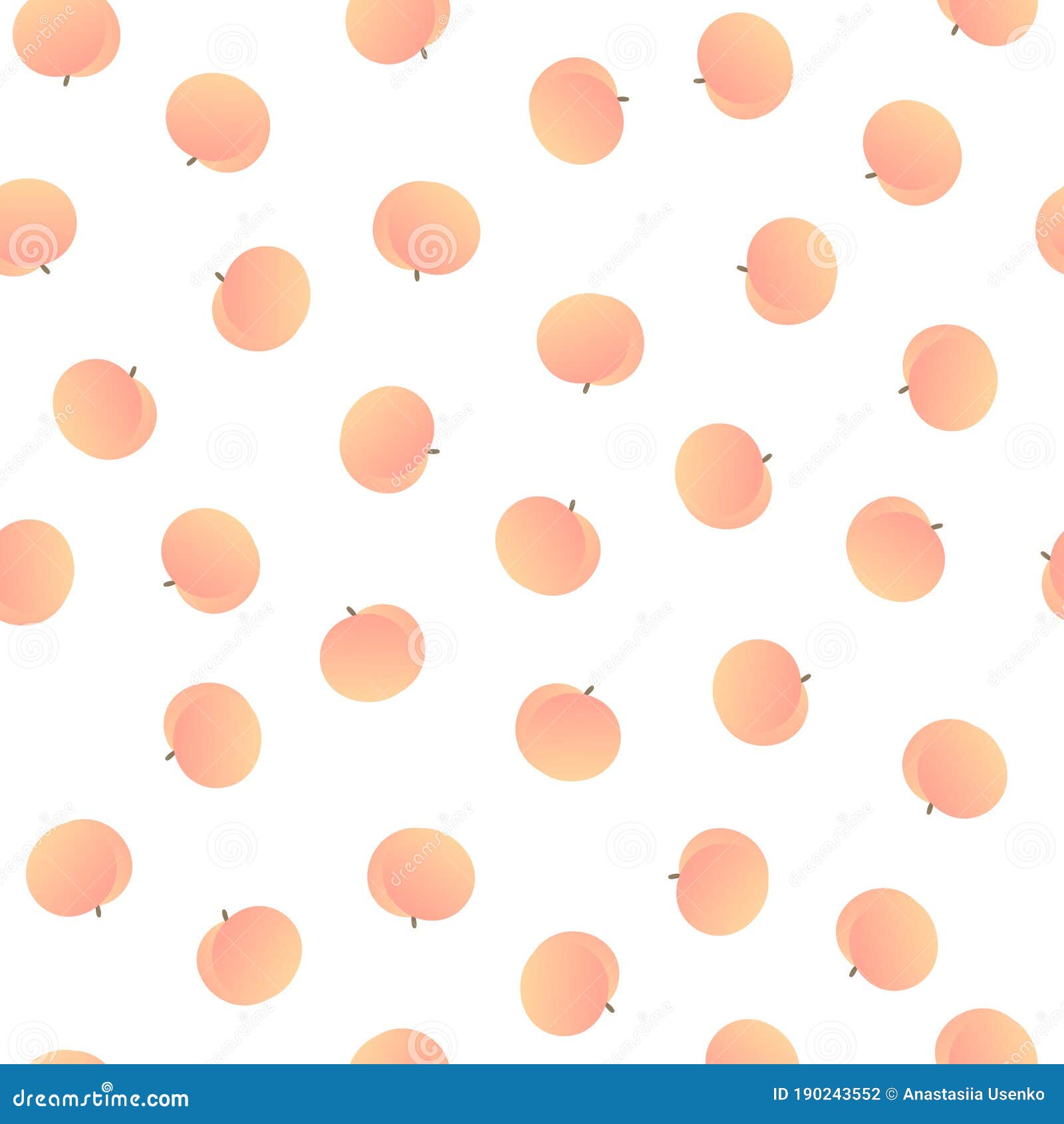 Vector Modern Simple Fruit Seamless Pattern. Irregular Composition of ...