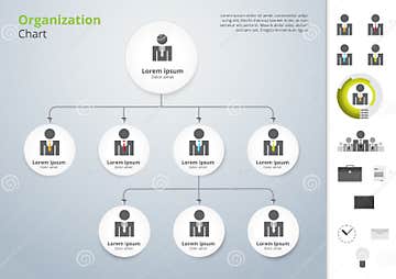 Vector Modern and Simple Organization Chart Template. Vector Ill Stock ...