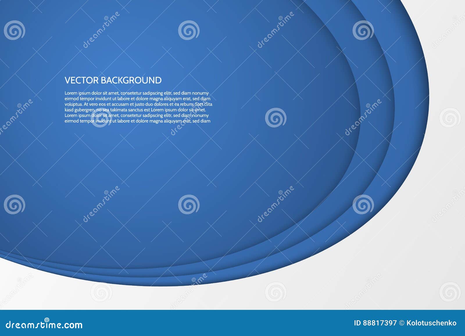 Vector Modern Simple Oval Blue and White Background Stock Vector ...