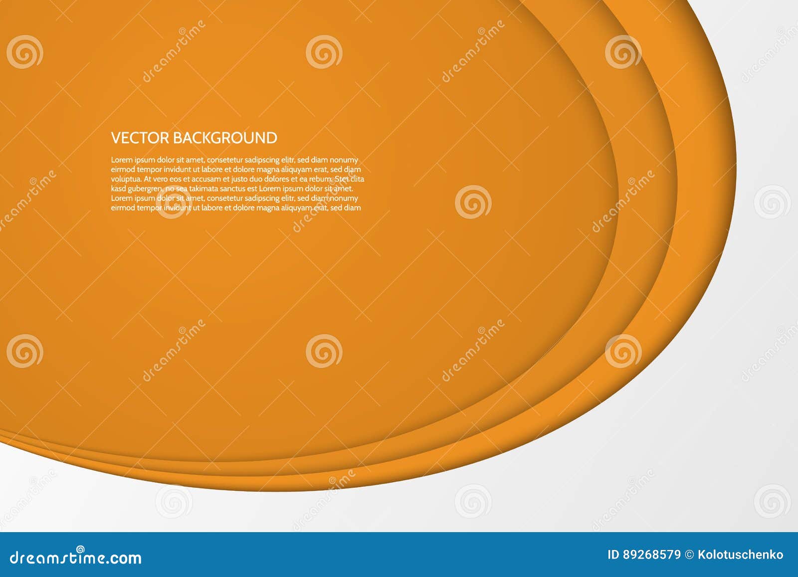 Vector Modern Simple Oval Orange and White Background Stock Vector ...