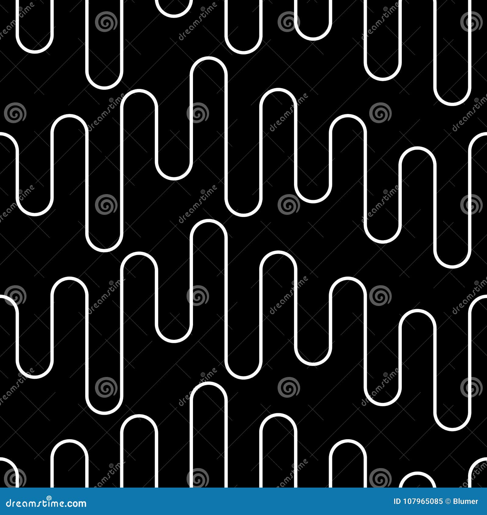 Vector Wavy Line Seamless Pattern Stock Vector - Illustration of ...
