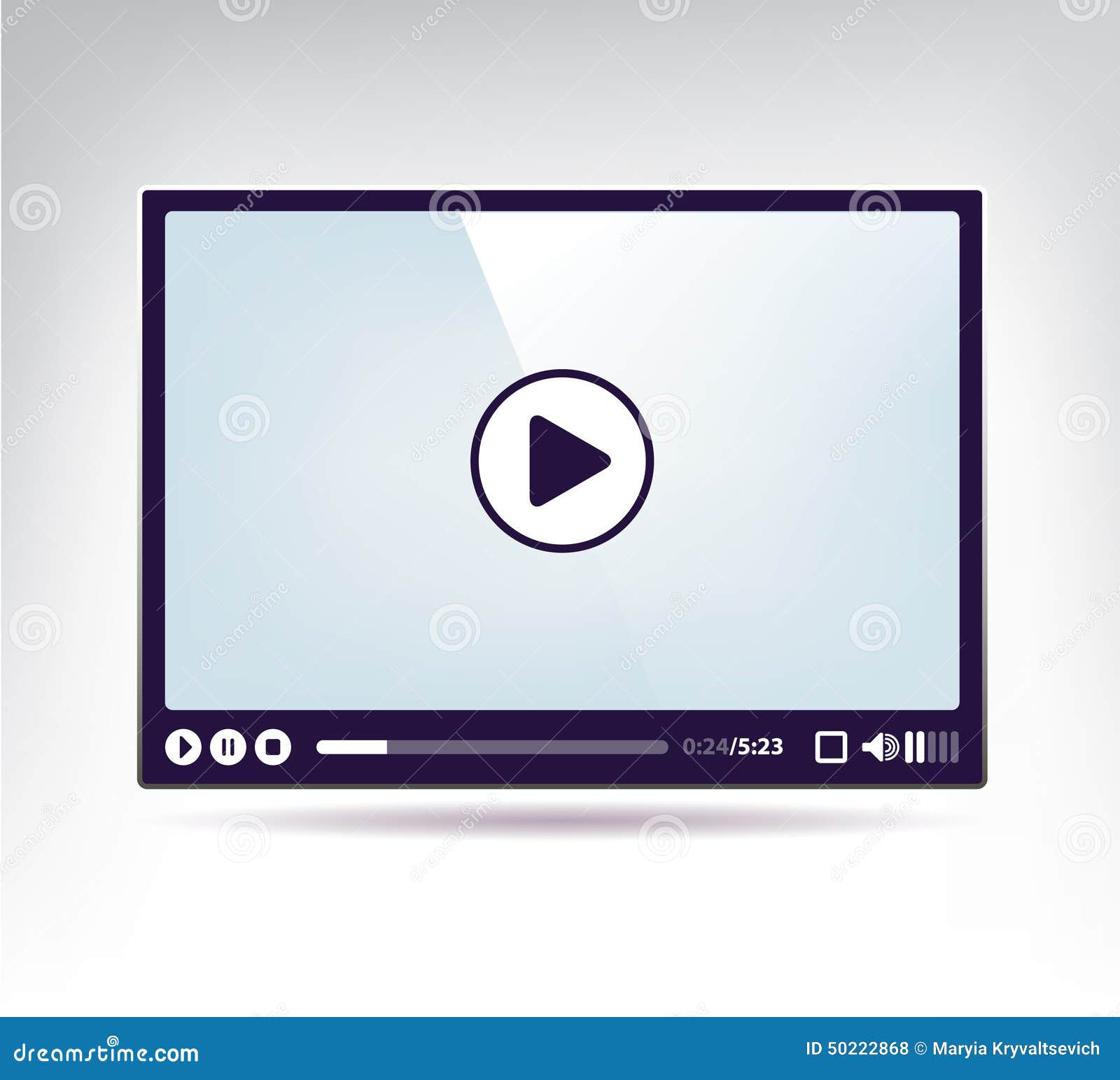 Vector Modern Skin for Video Stock Vector - Illustration of tune ...