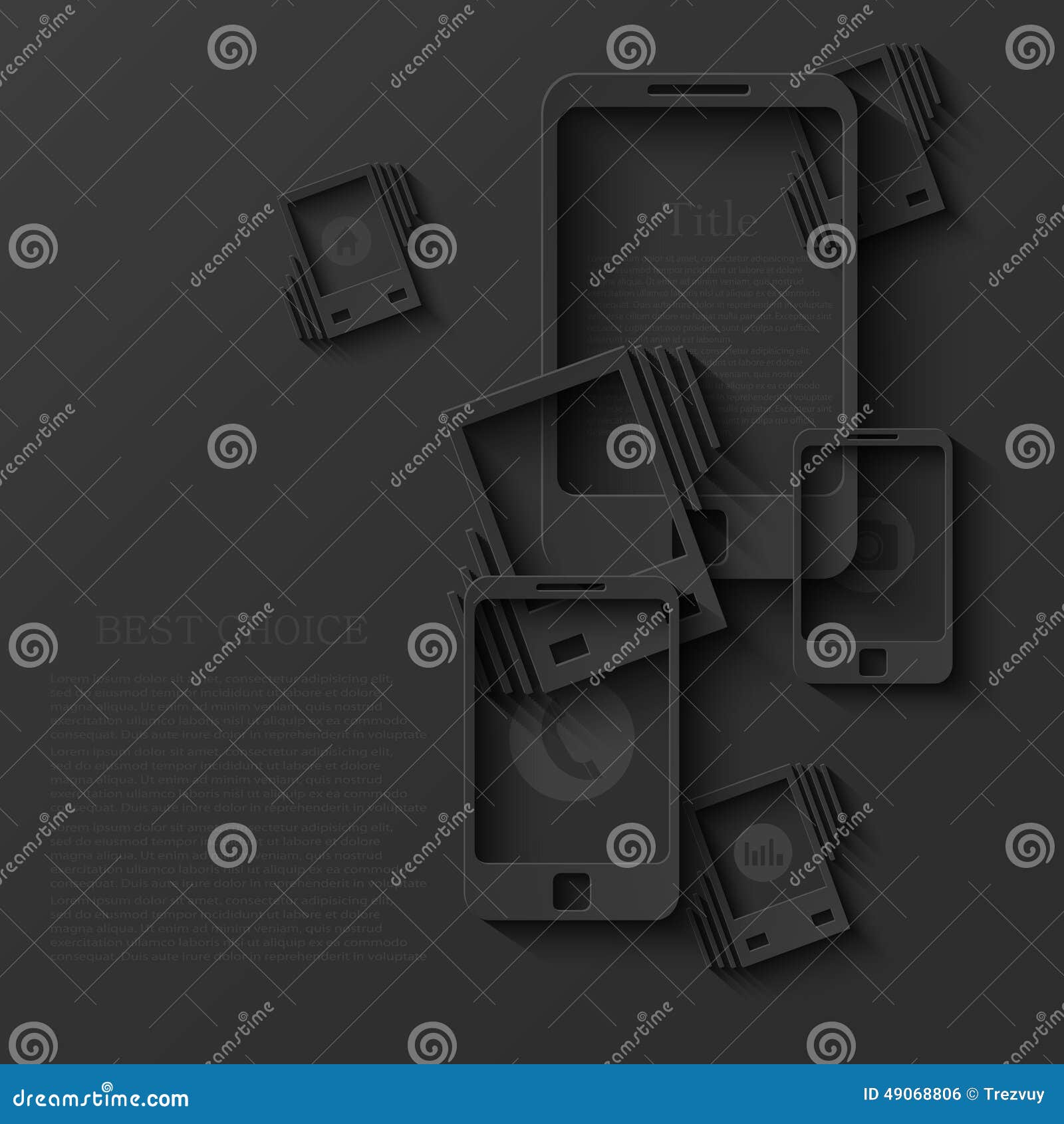 Vector Modern Smartphone Background Stock Vector - Illustration of ...