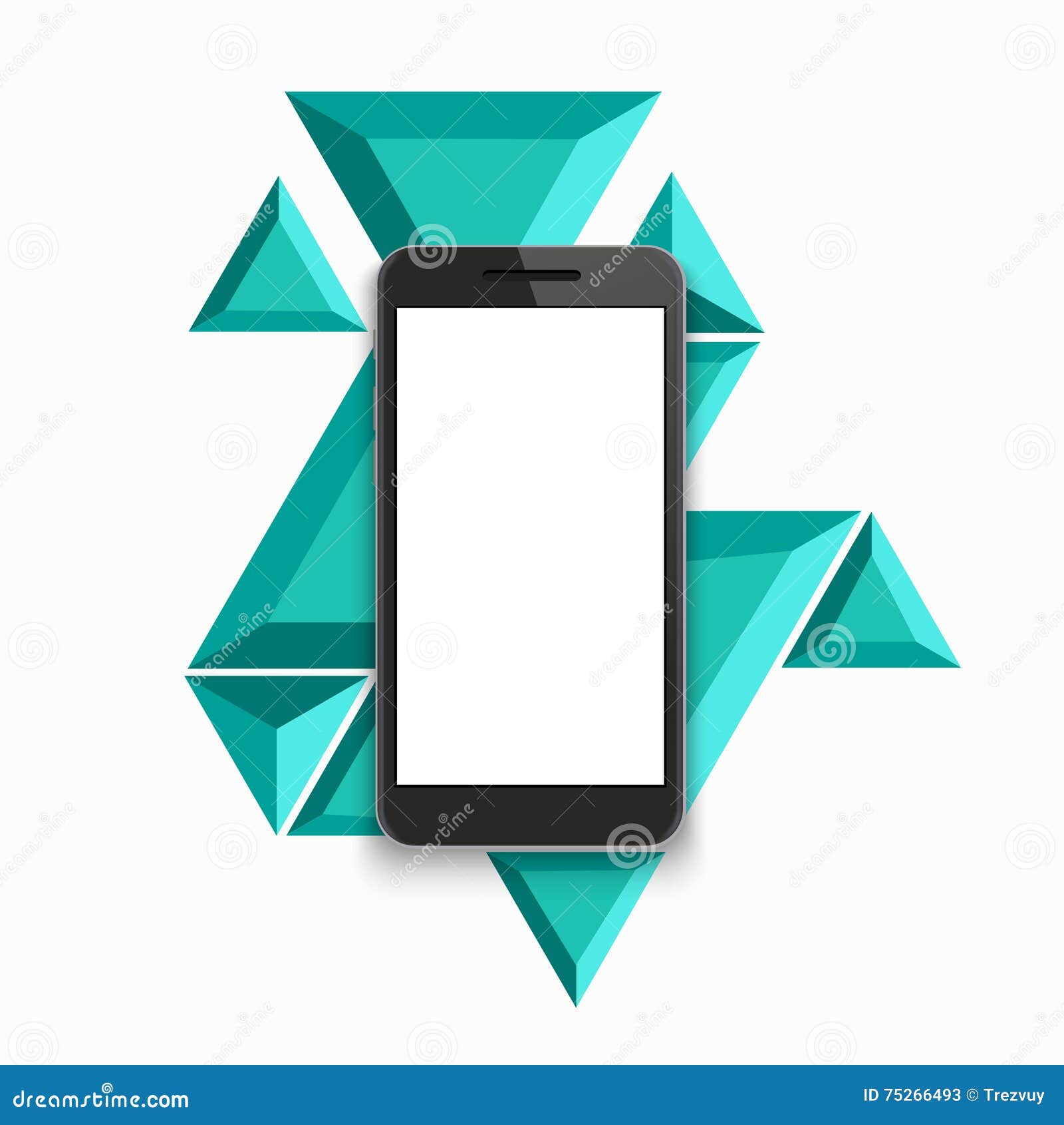 Vector Modern Smartphone Triangular Background. Stock Vector ...