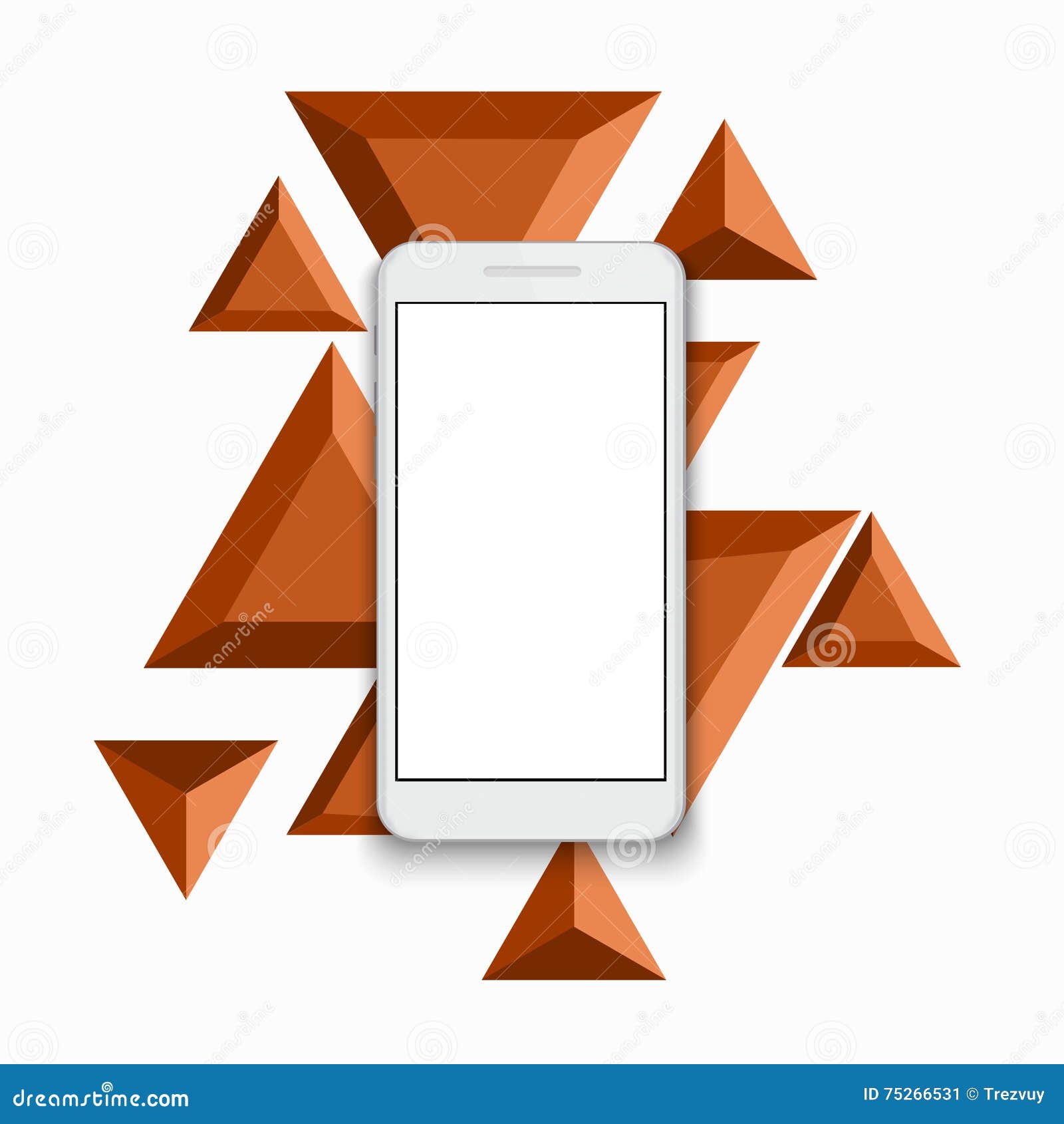 Vector Modern Smartphone Triangular Background. Stock Vector ...