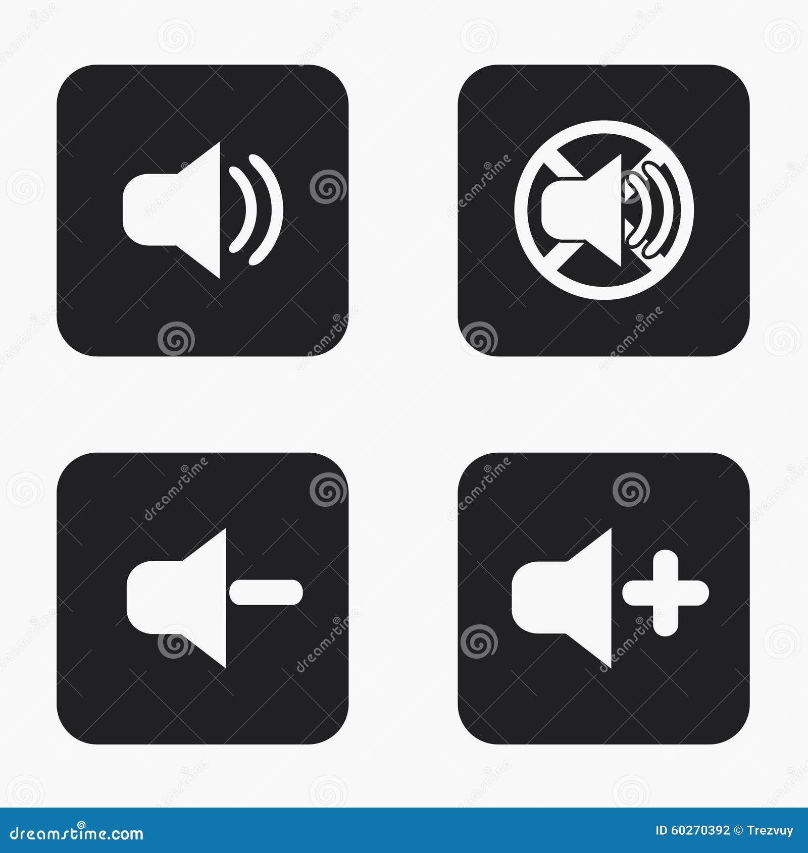 Vector Modern Sound Icons Set Stock Vector - Illustration of sign ...