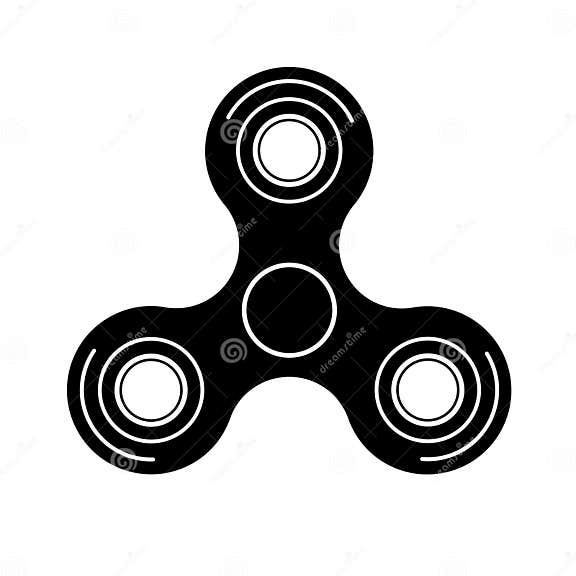 Vector Modern Spinner Black Icon on White Background. Logo Symbol ...