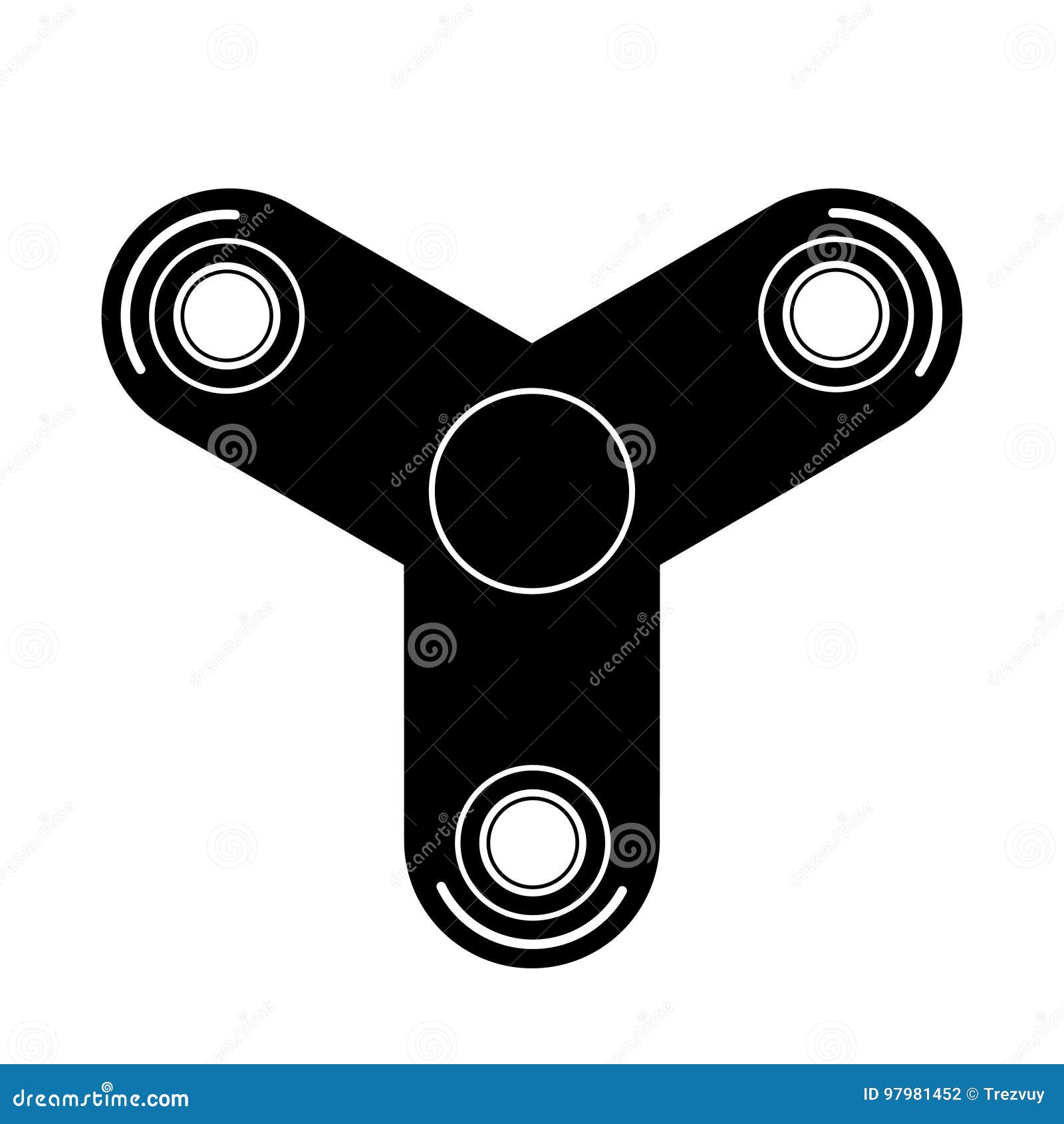 Vector Modern Spinner Black Icon on White Background. Logo Symbol ...