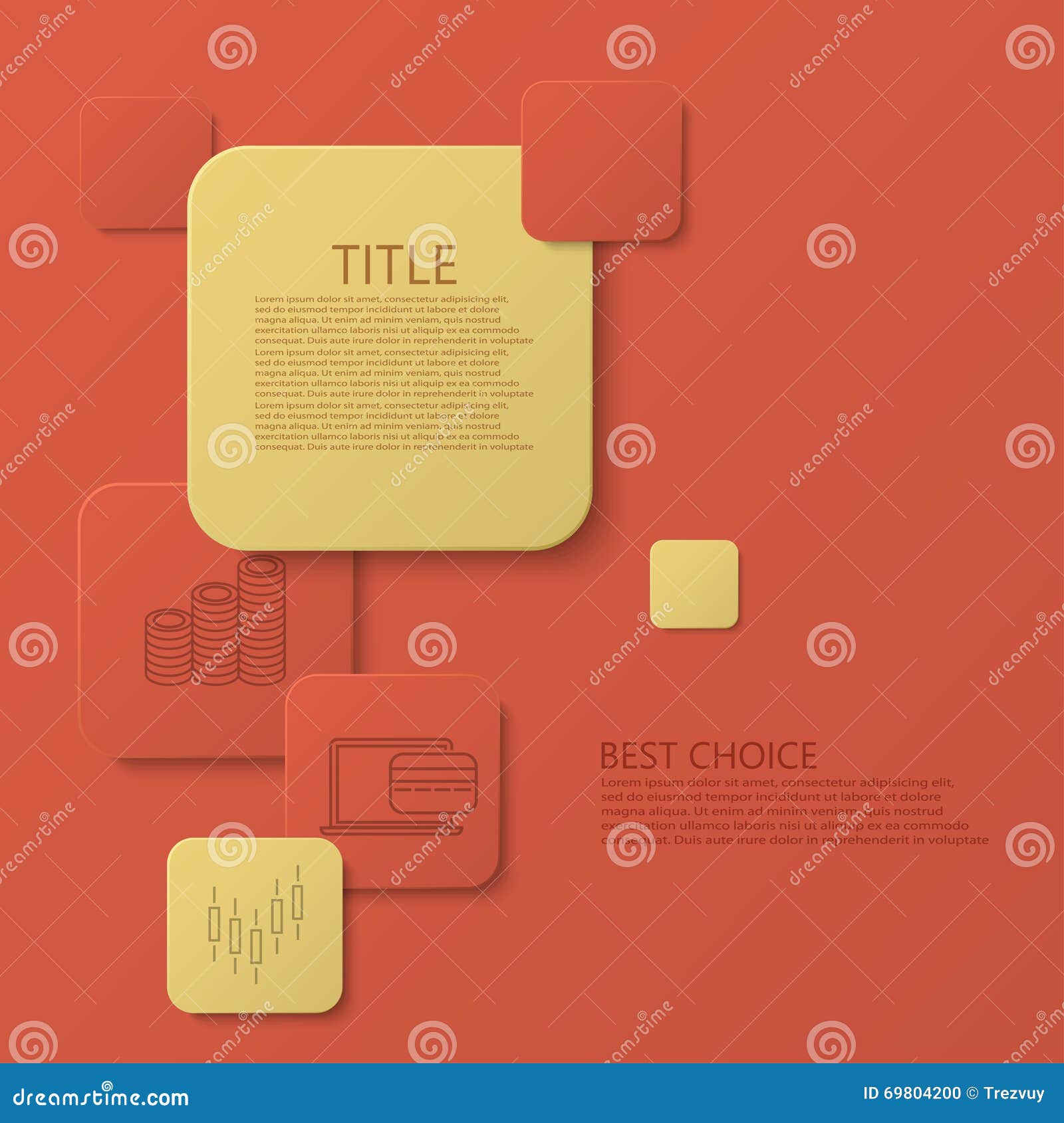 Vector Modern Square Money and Finance Infographic Background Stock ...