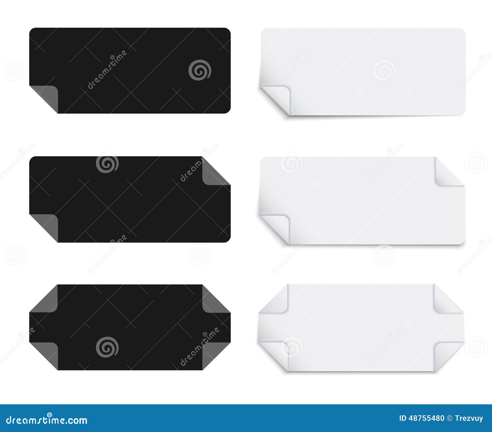 Vector Modern Stickers Set on White Background Stock Vector ...