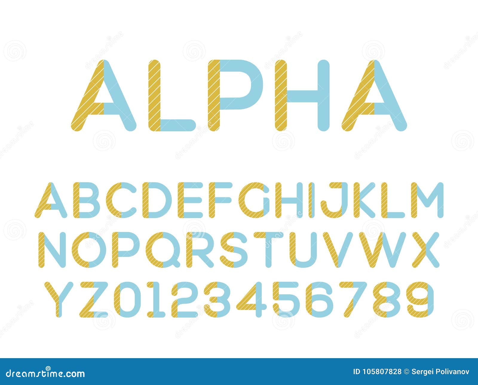 Vector of Modern Stylized Font. Alphebet Stock Vector - Illustration of ...
