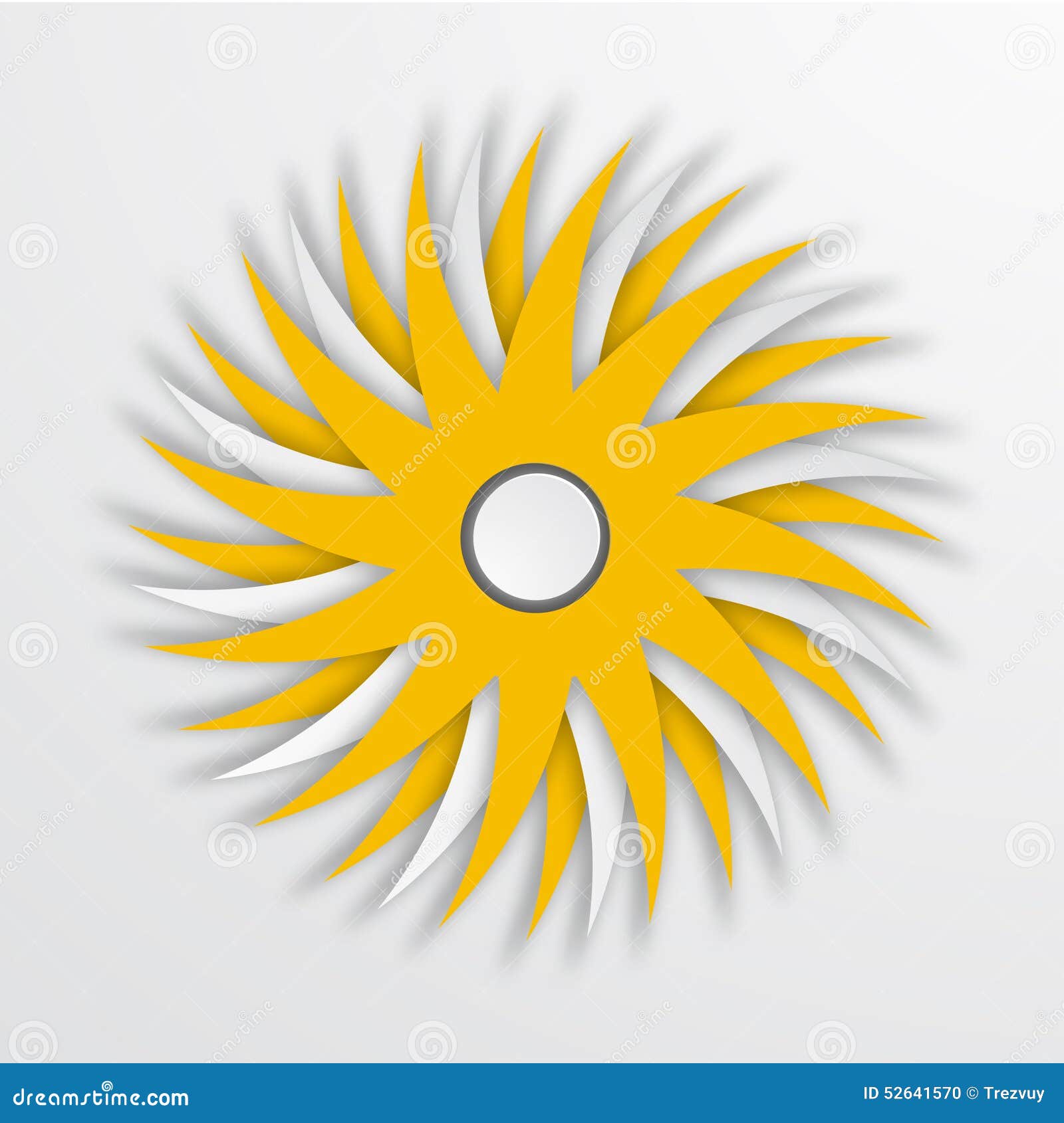 Vector Modern Sun Icon Background on White Stock Illustration ...