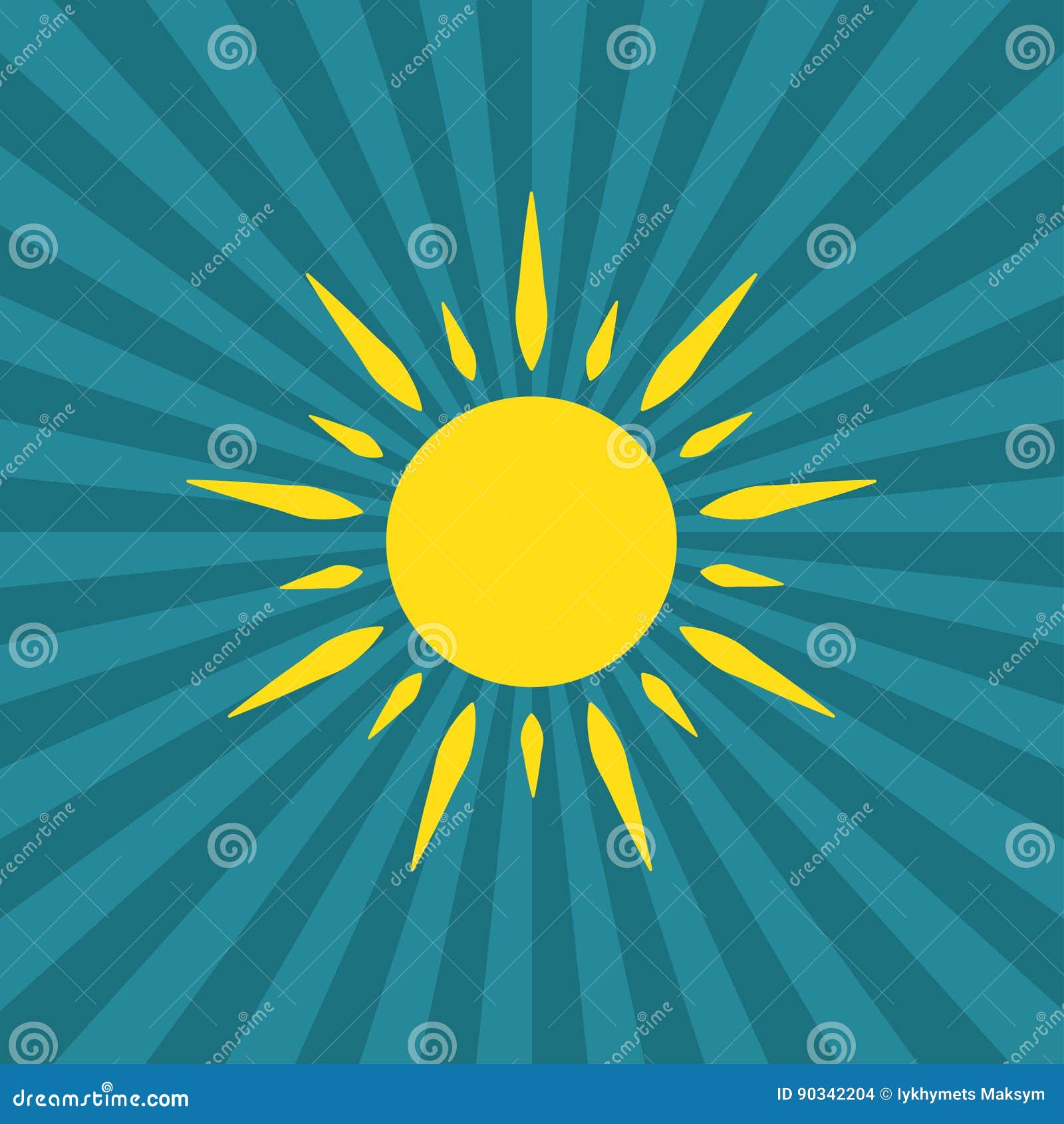 Vector Modern Sun Set Sunshine Stock Illustration - Illustration of ...