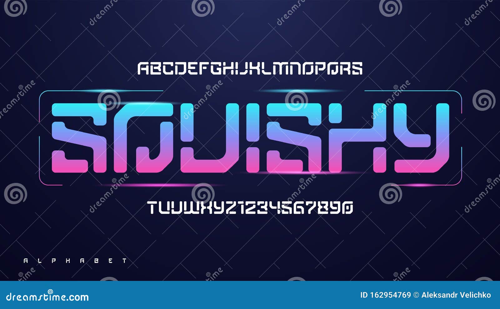 Vector Modern Technology Alphabet, Creative Characters Set Stock Vector ...