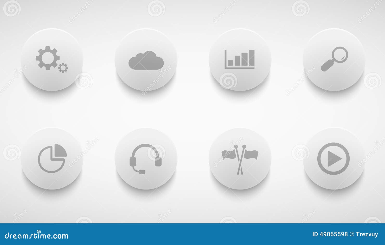 Vector Modern Technology Circle Icons Set Stock Vector - Illustration ...