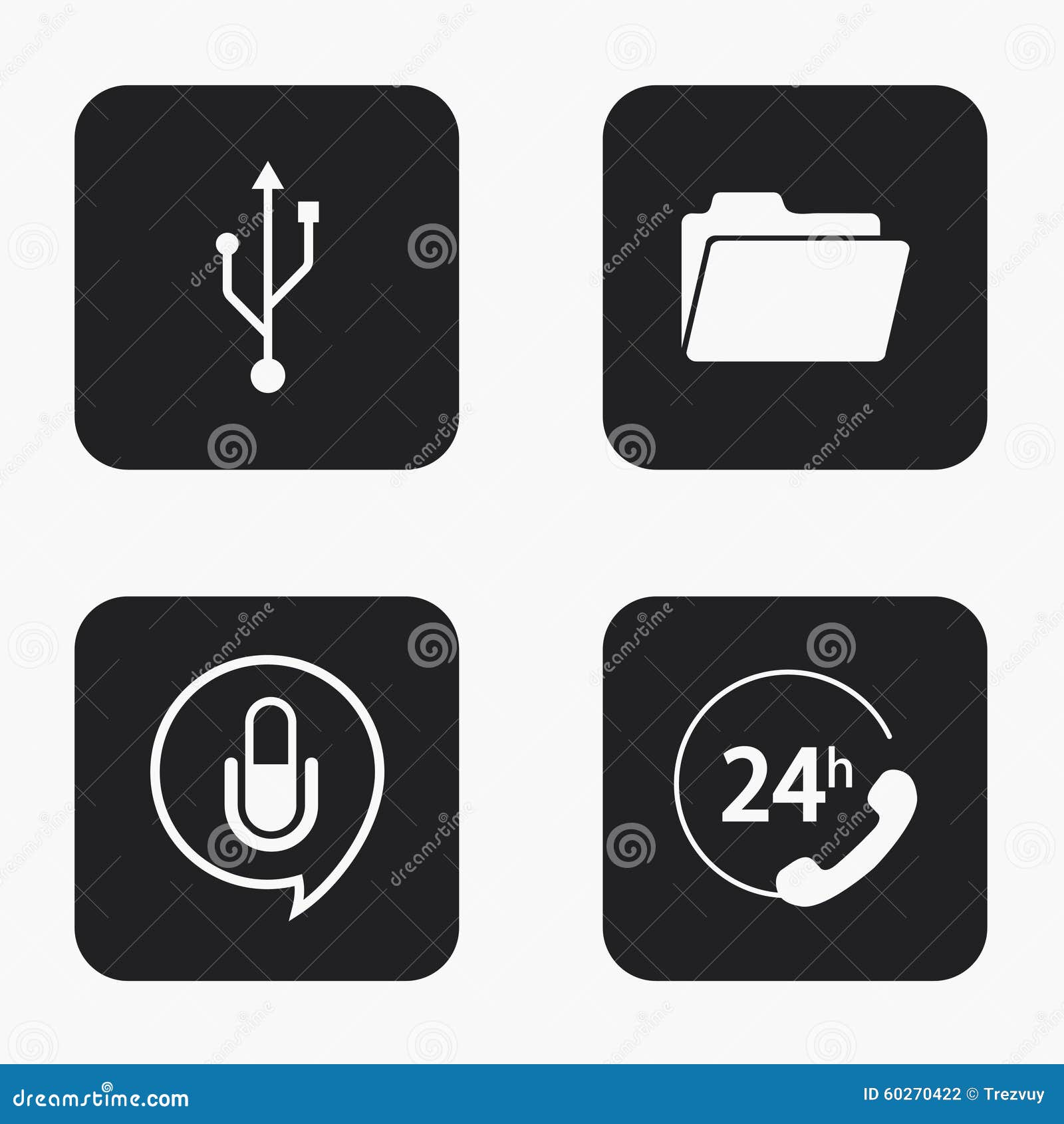 Vector Modern Technology Icons Set Stock Vector - Illustration of flat ...