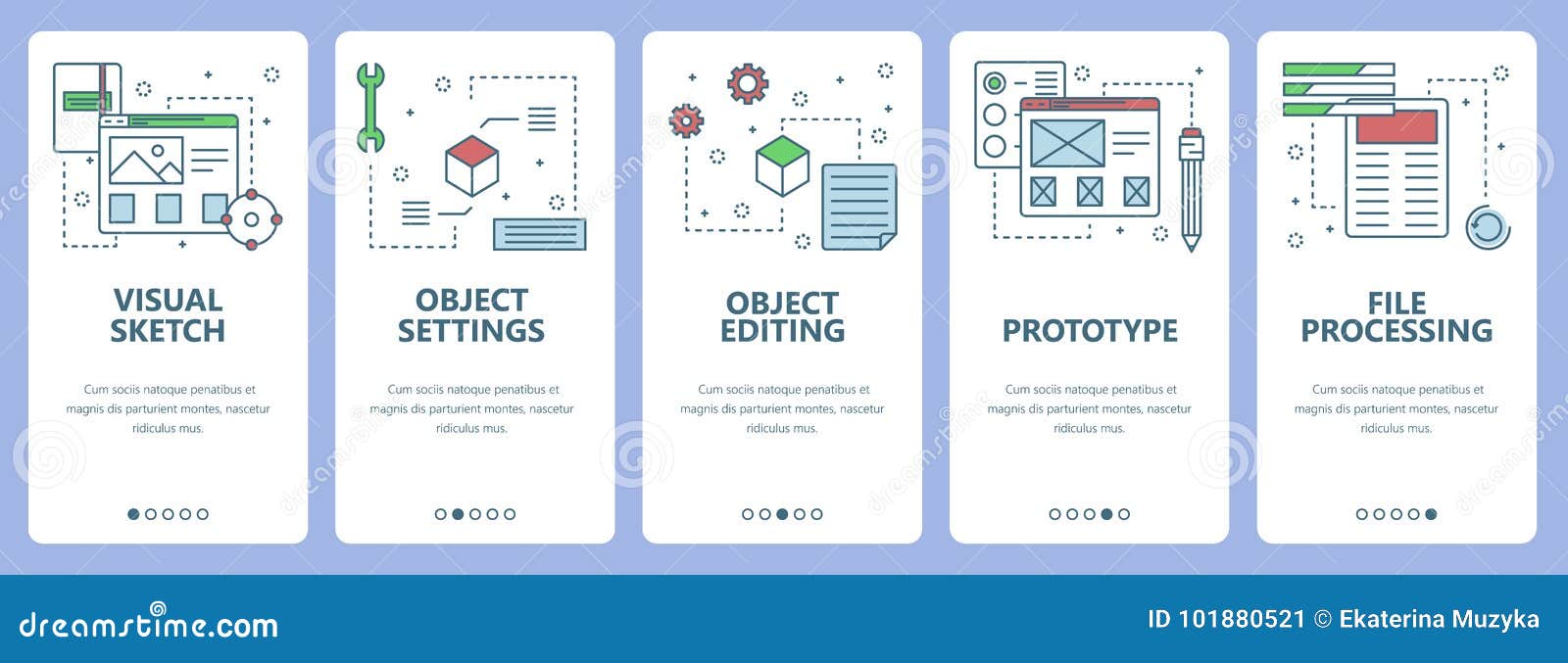 Vector Modern Thin Line Flat Design Modeling Concept Vertical Banners ...