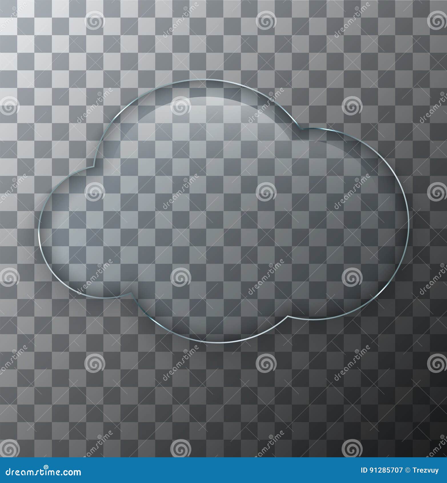 Vector Modern Transparent Cloud Glass Plate with Shadow on Sample ...