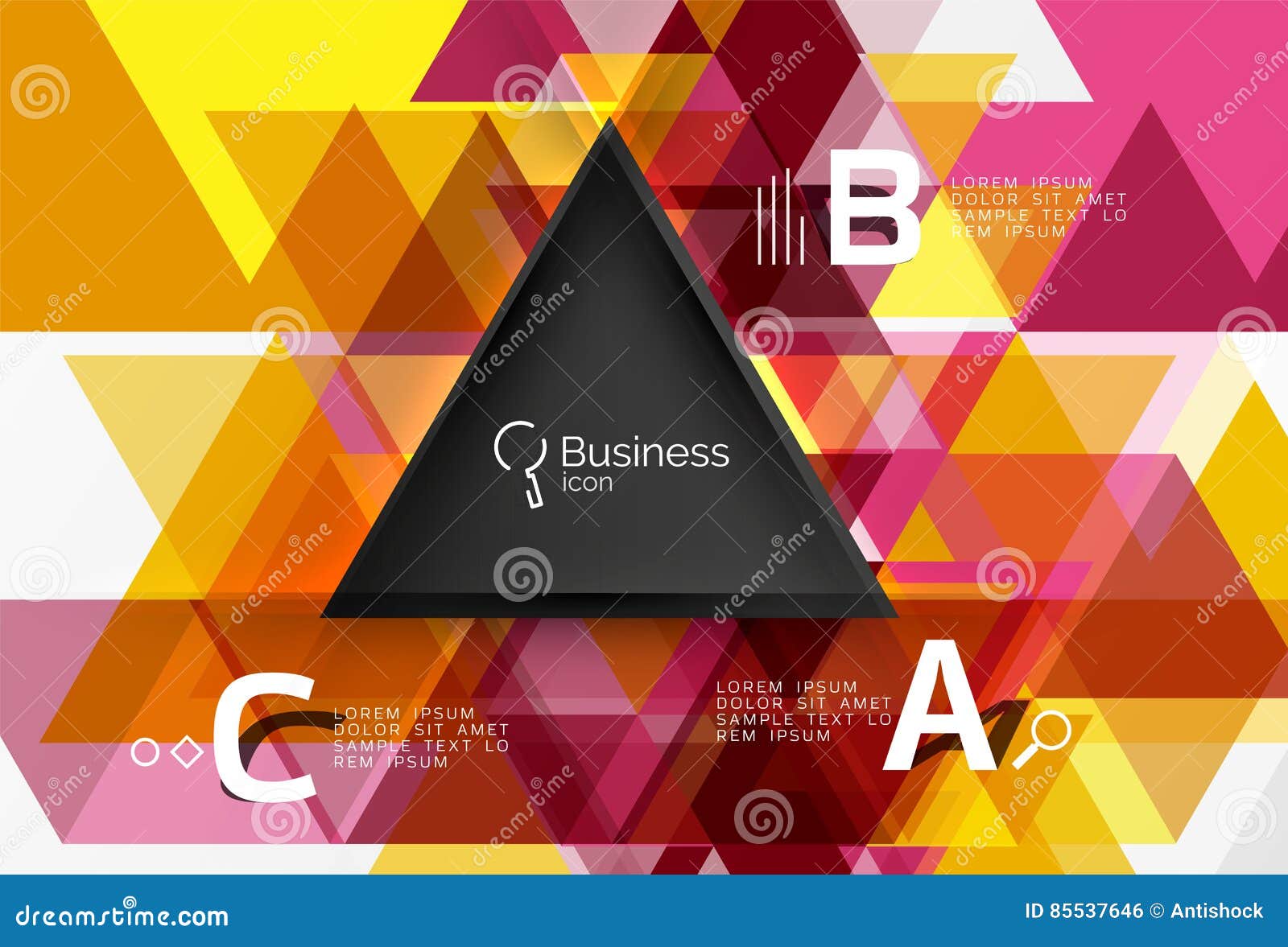 Vector Modern Triangle Background Stock Vector - Illustration of ...