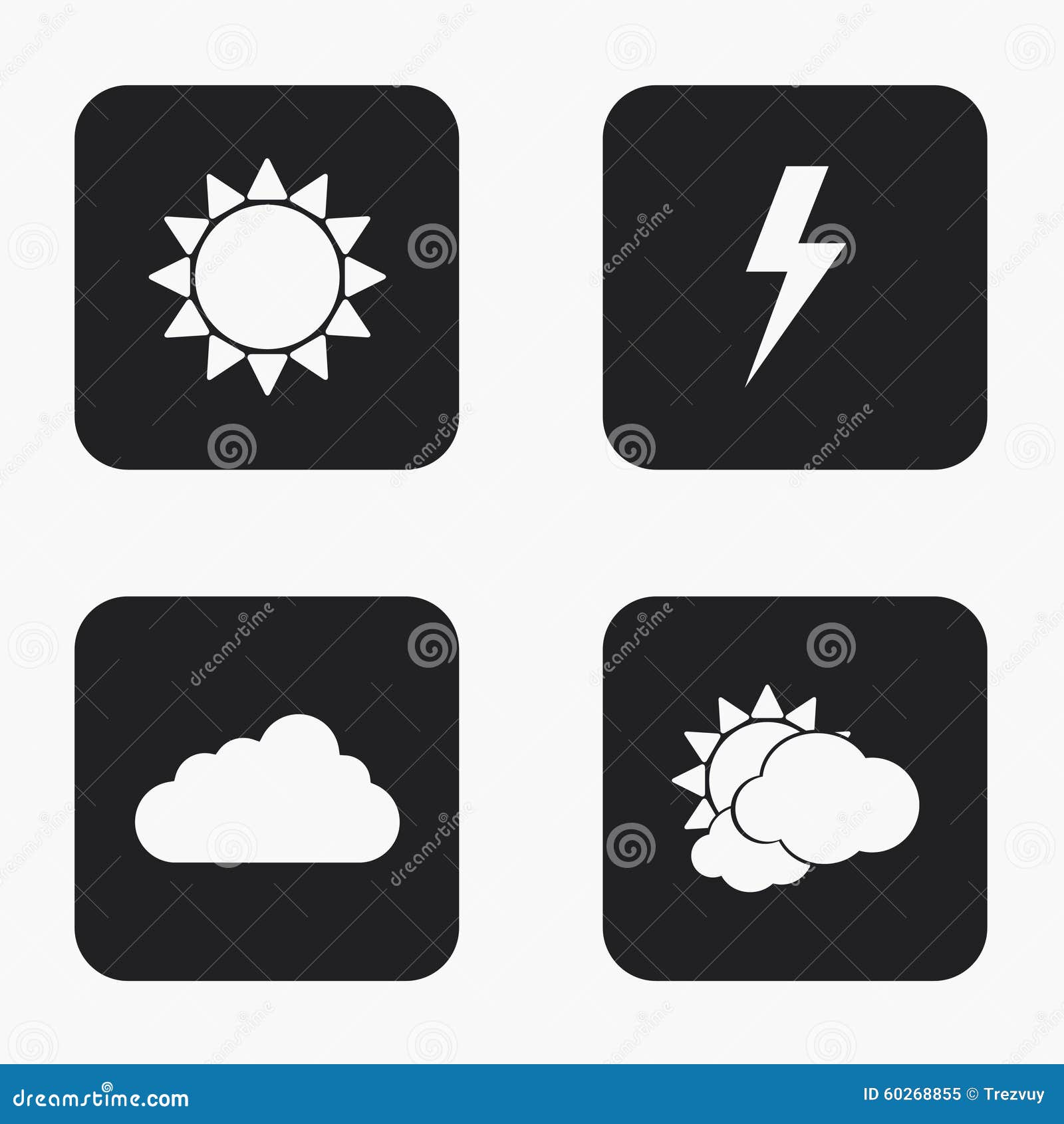 Vector Modern Weather Icons Set Stock Vector - Illustration of clear ...