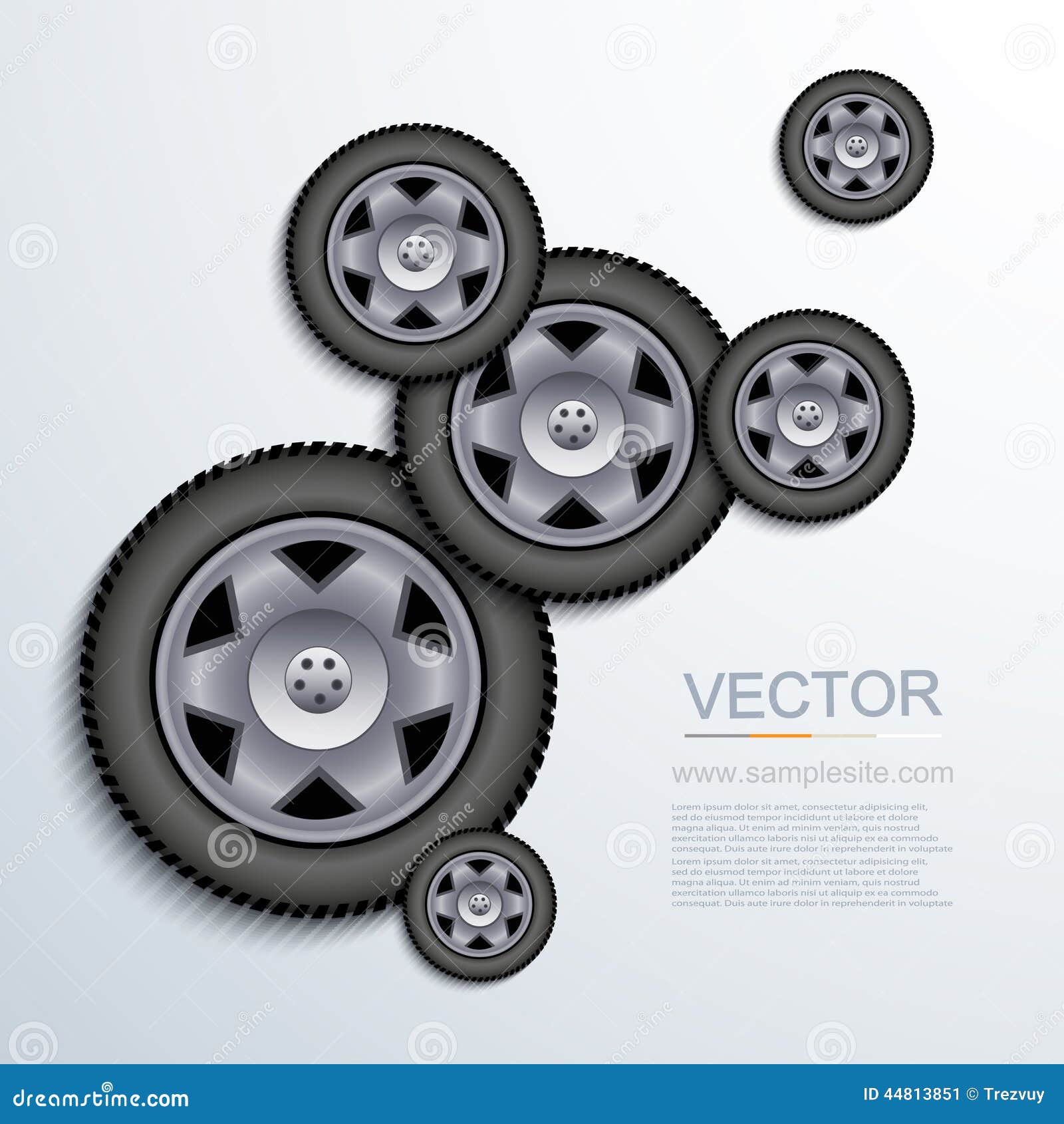 Vector Modern Wheels Background. Stock Vector - Illustration of racing ...