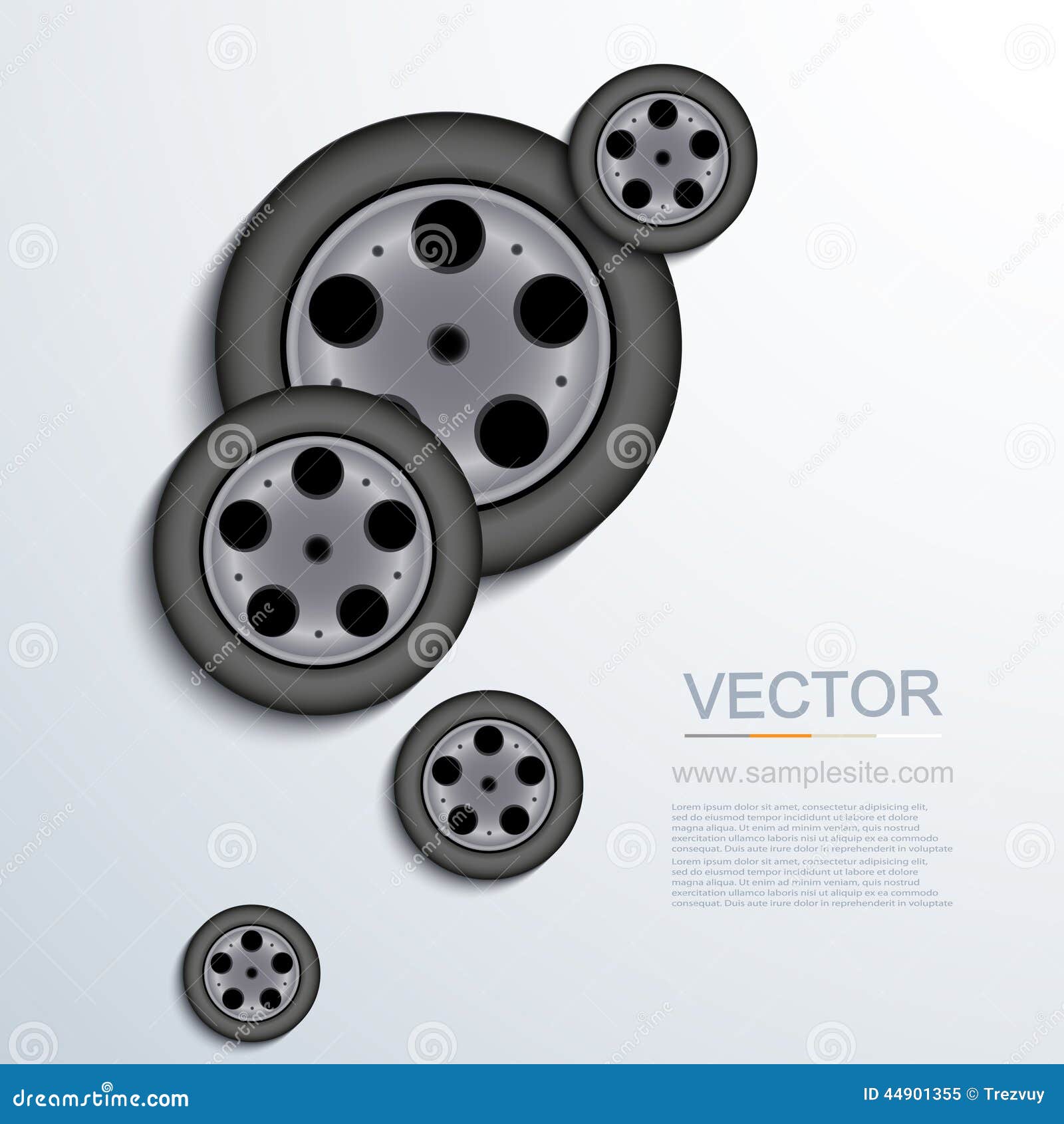 Vector Modern Wheels Background. Stock Vector - Illustration of ...